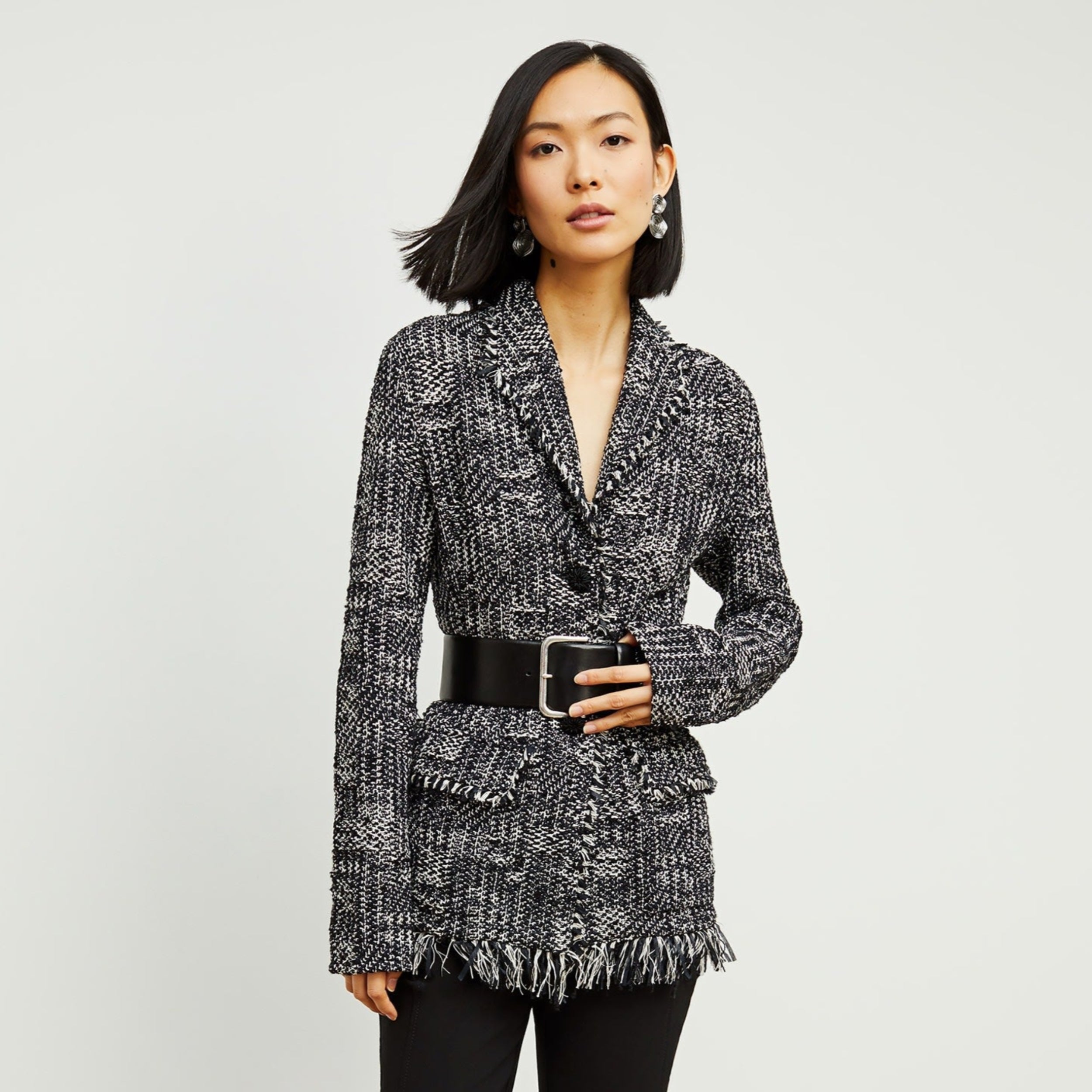 Porter Jacket - Interweave :: Black / White – M.M.LaFleur