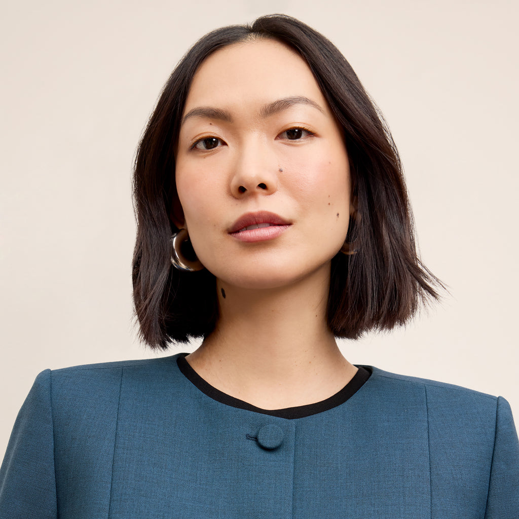 Aniya Crop Jacket - Italian Wool Twill :: Bluebell – M.M.LaFleur