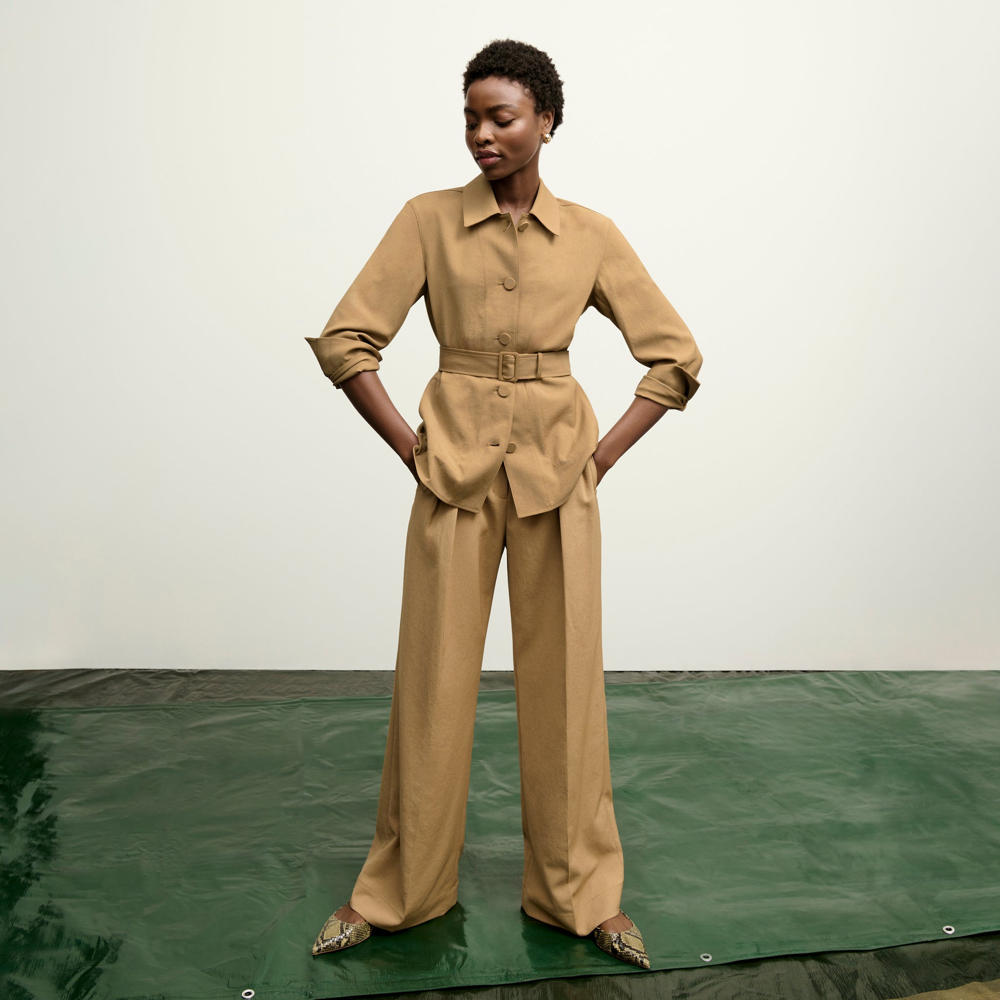 Bia Pant - Air Twill :: Macaroon – M.M.LaFleur