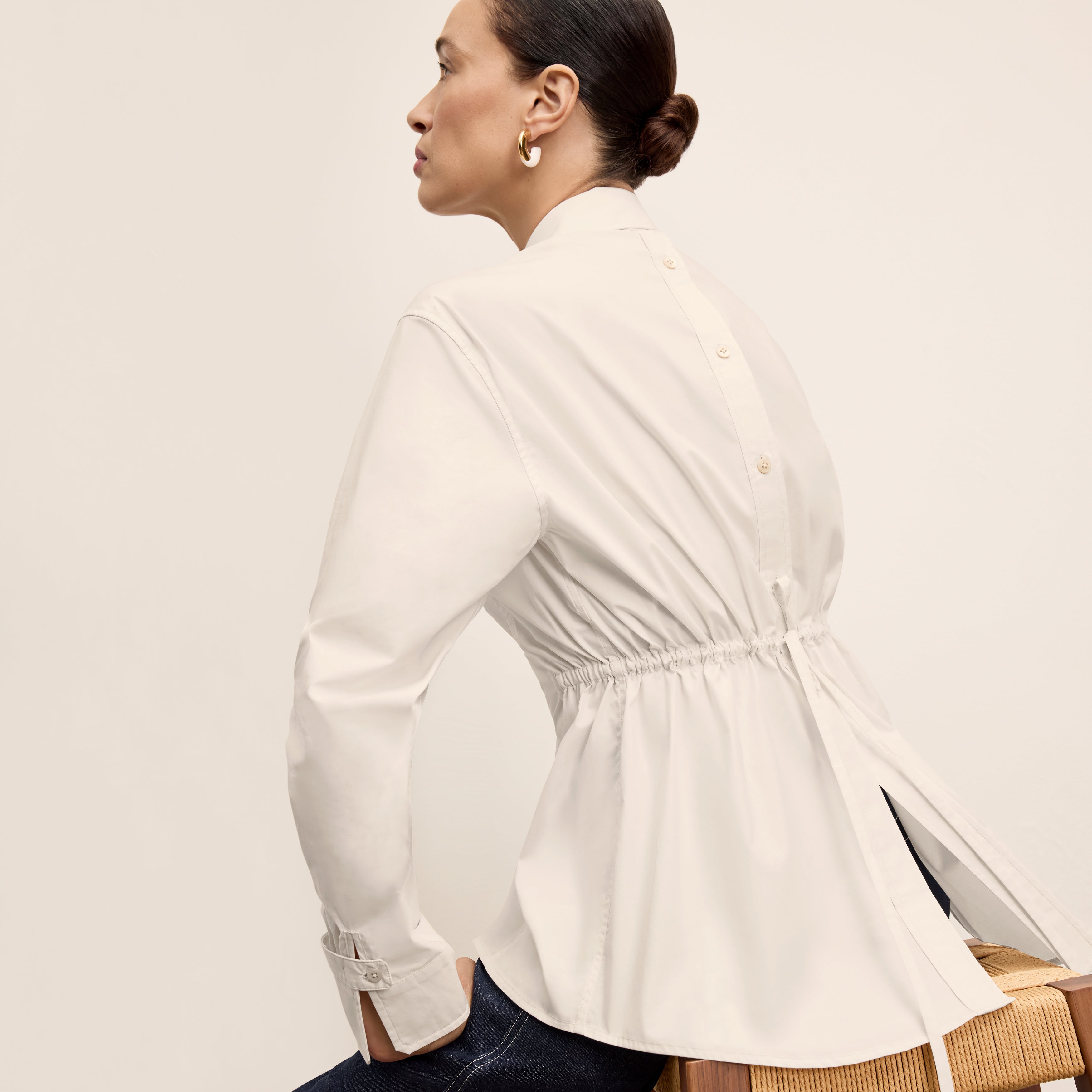 Bentley Al Fresco Shirt - Cotton Poplin :: Eggshell – M.M.LaFleur