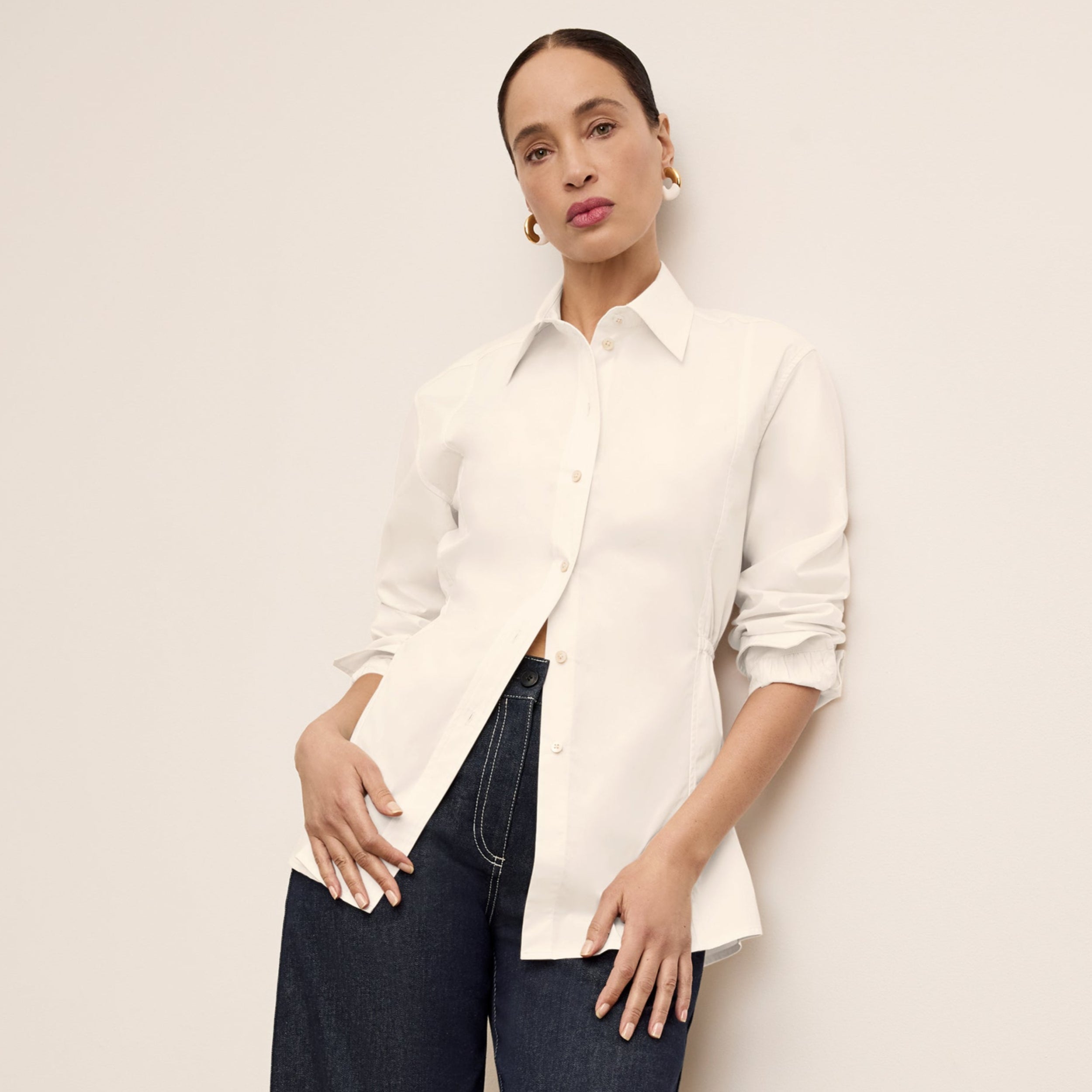 Bentley Al Fresco Shirt - Cotton Poplin :: Eggshell – M.M.LaFleur