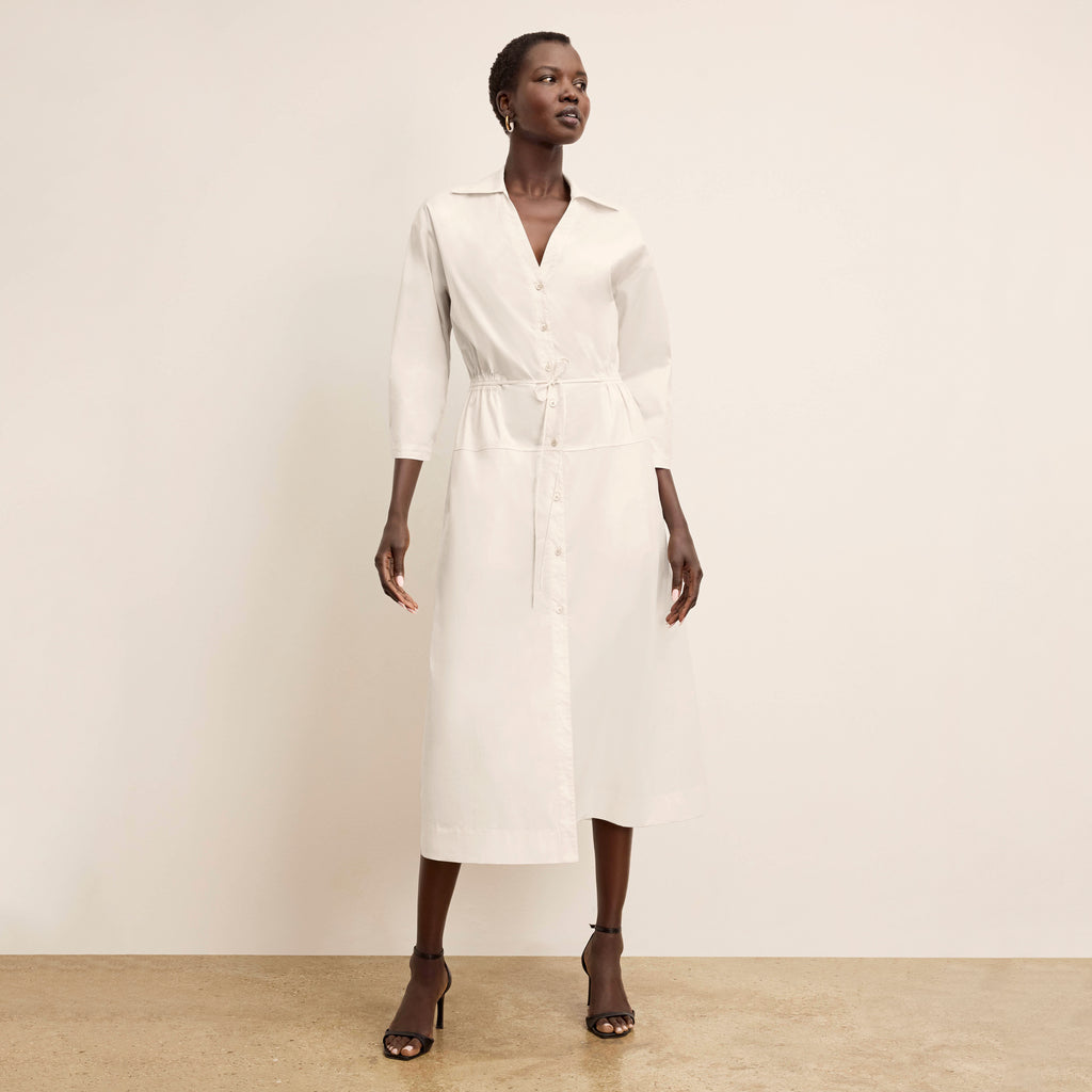 Boden Al Fresco Dress - Cotton Poplin :: Eggshell – M.M.LaFleur