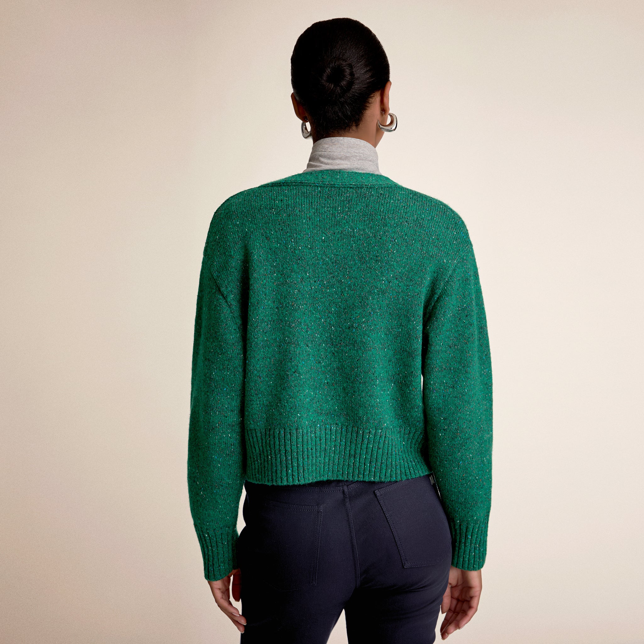 Delina Cardigan - Confetti Wool :: Verdant – M.M.LaFleur
