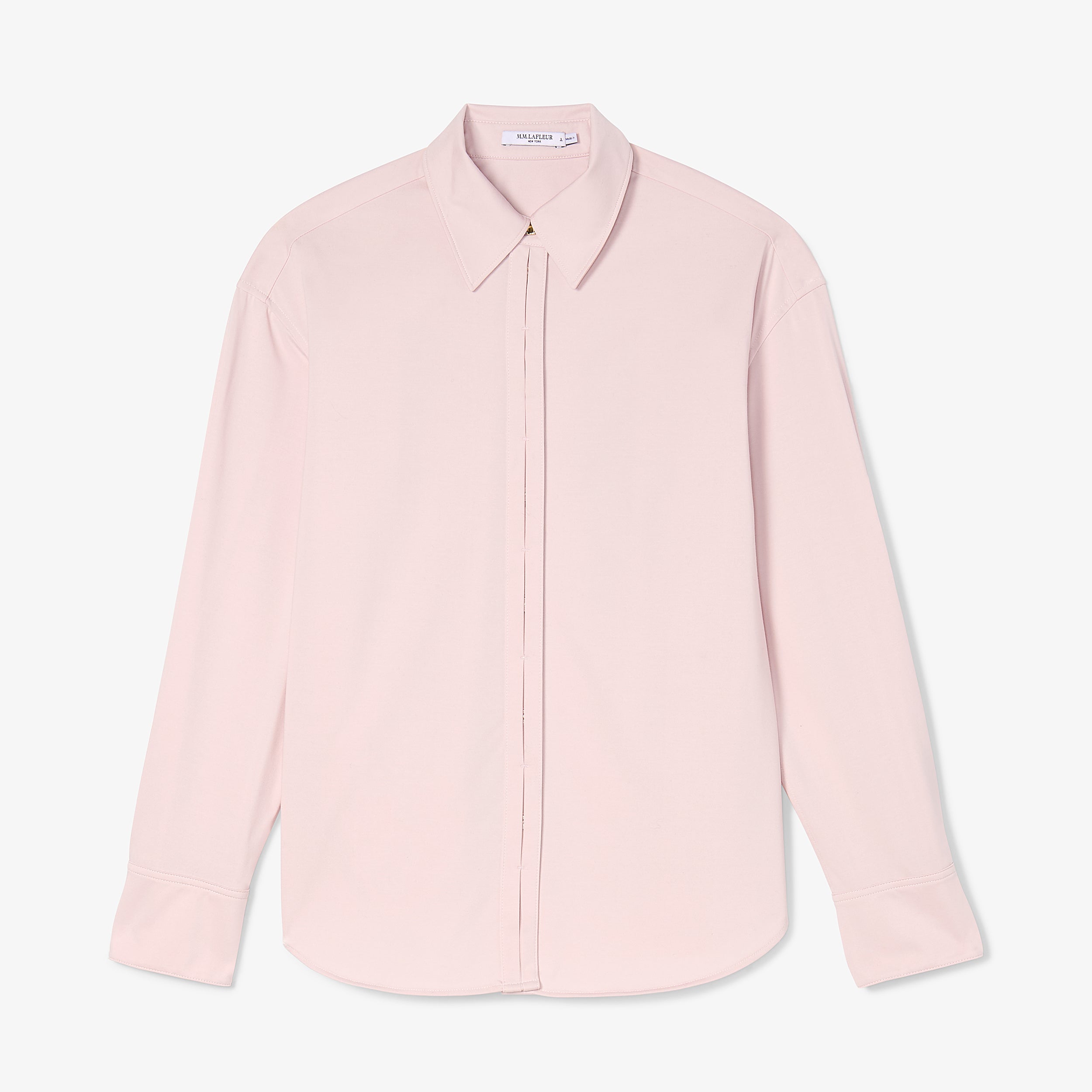 Filomina Boyfriend Shirt - Knit Poplin :: Tulip – M.M.LaFleur