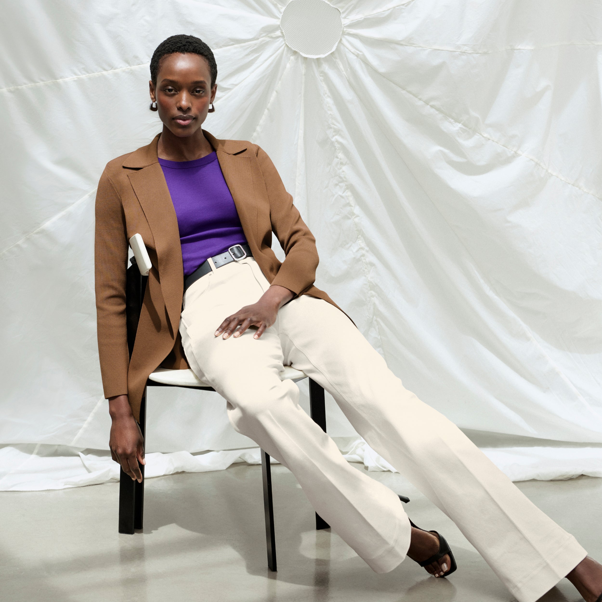 Milo Wide-Leg Jean - Eco Better Than Denim :: Bright Ivory – M.M.LaFleur