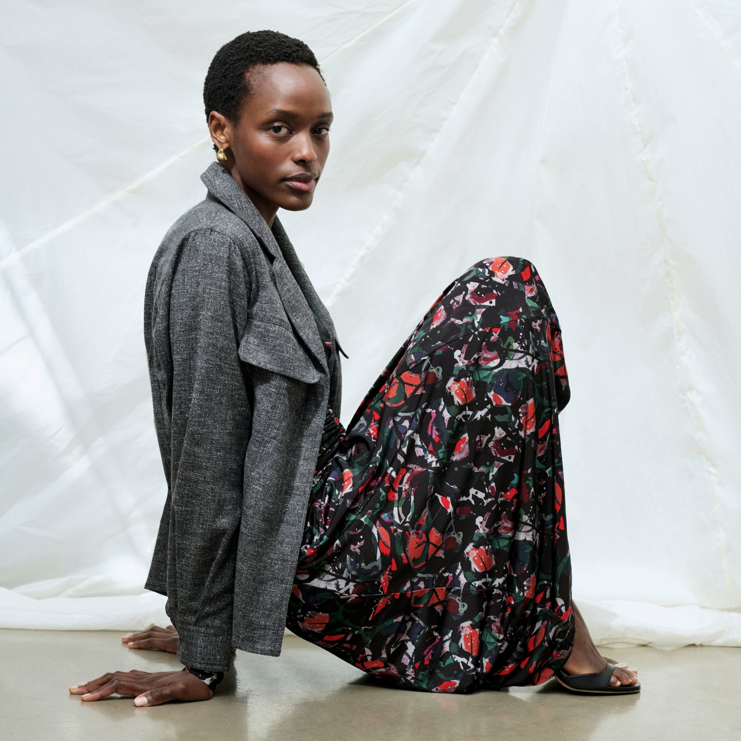 Johnna Dress - Printed Jersey :: Splatter Pop – M.M.LaFleur