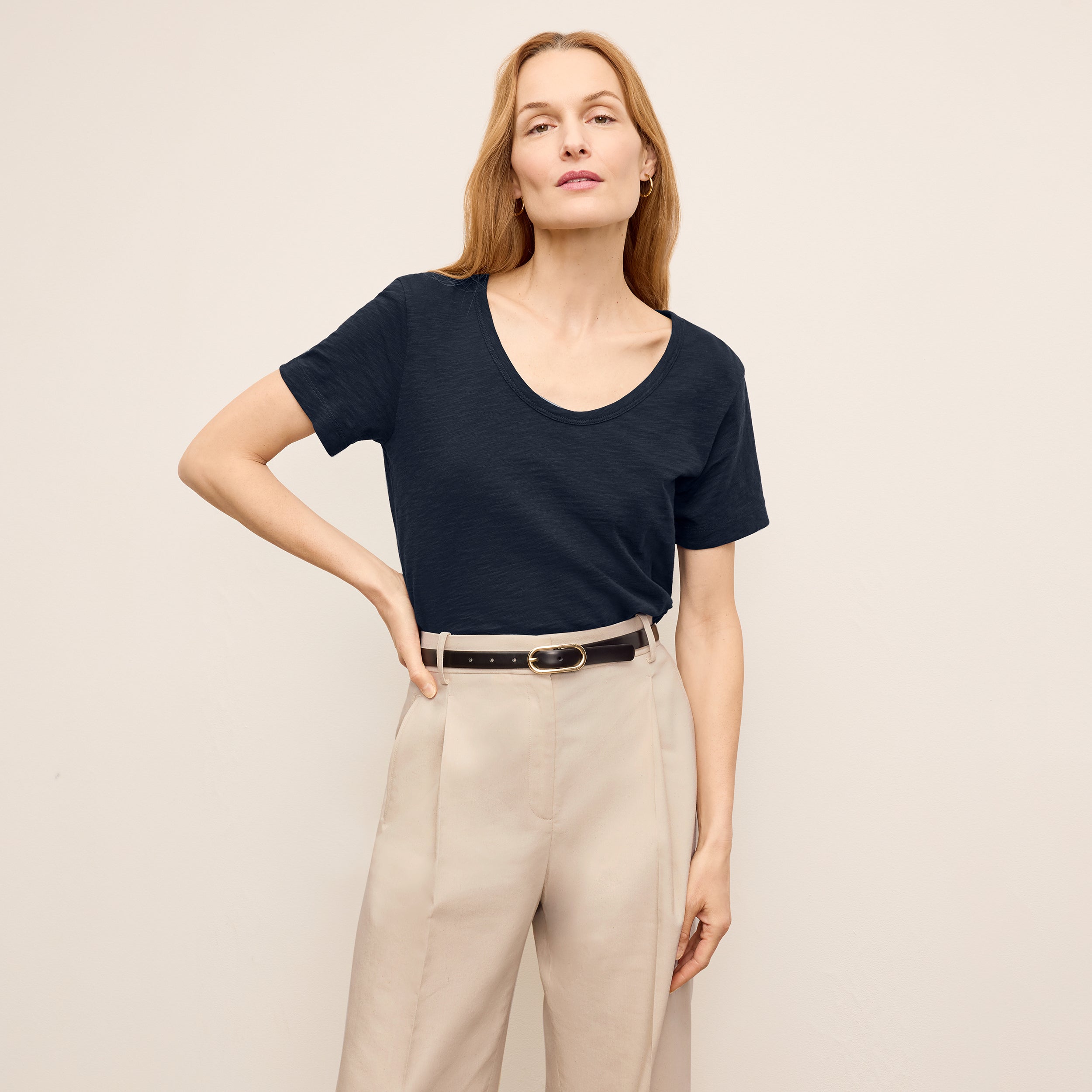 Kenya T-Shirt - Organic Cotton Slub :: Dark Navy – M.M.LaFleur