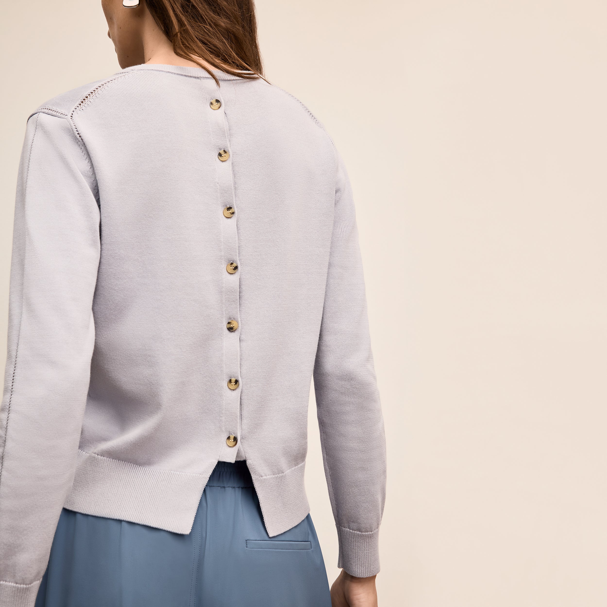 Larissa Sweater - Cotton Silk Knit :: Powder Blue – M.M.LaFleur