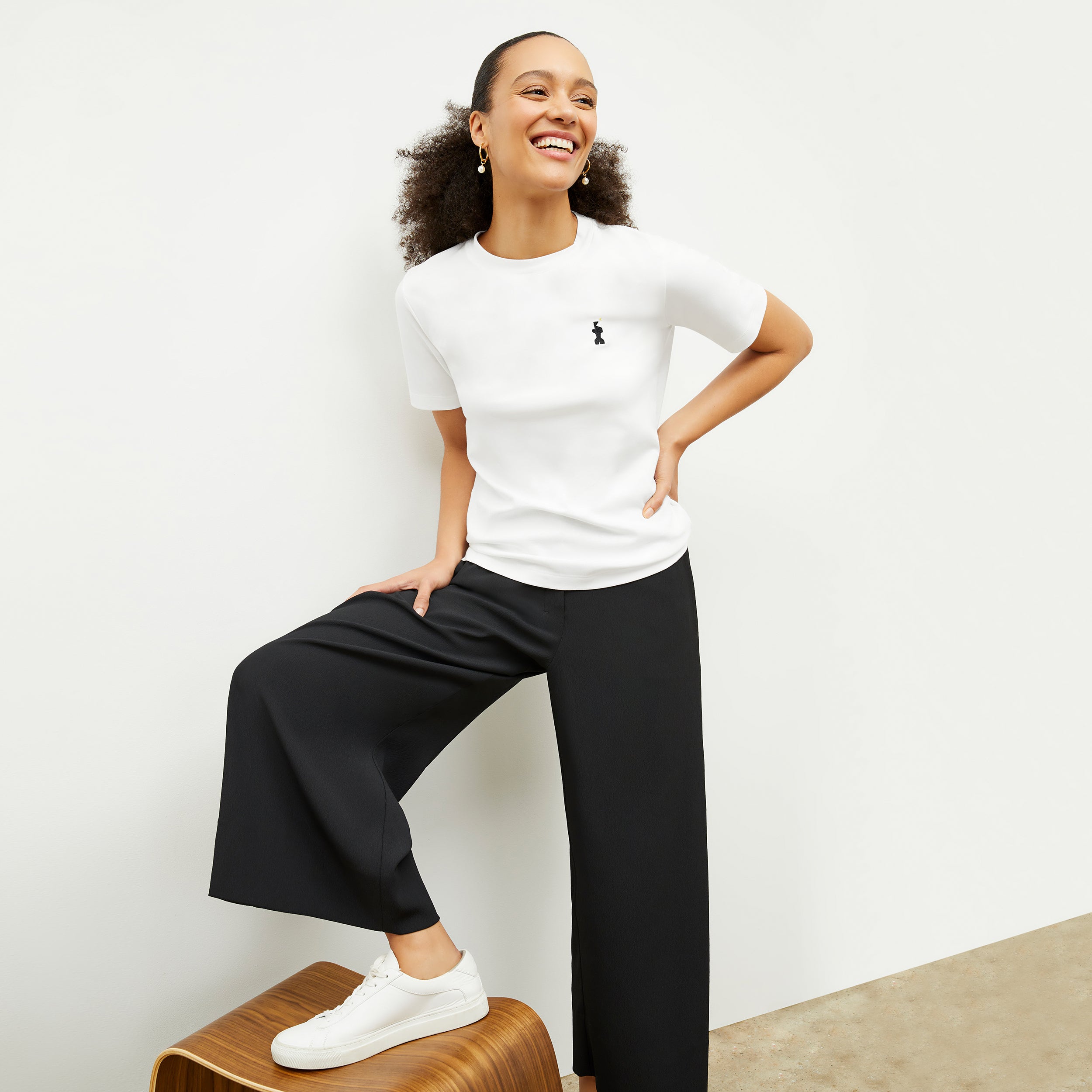 10-Year Anniversary Leslie T-Shirt - Embroidered Pima Cotton :: White ...