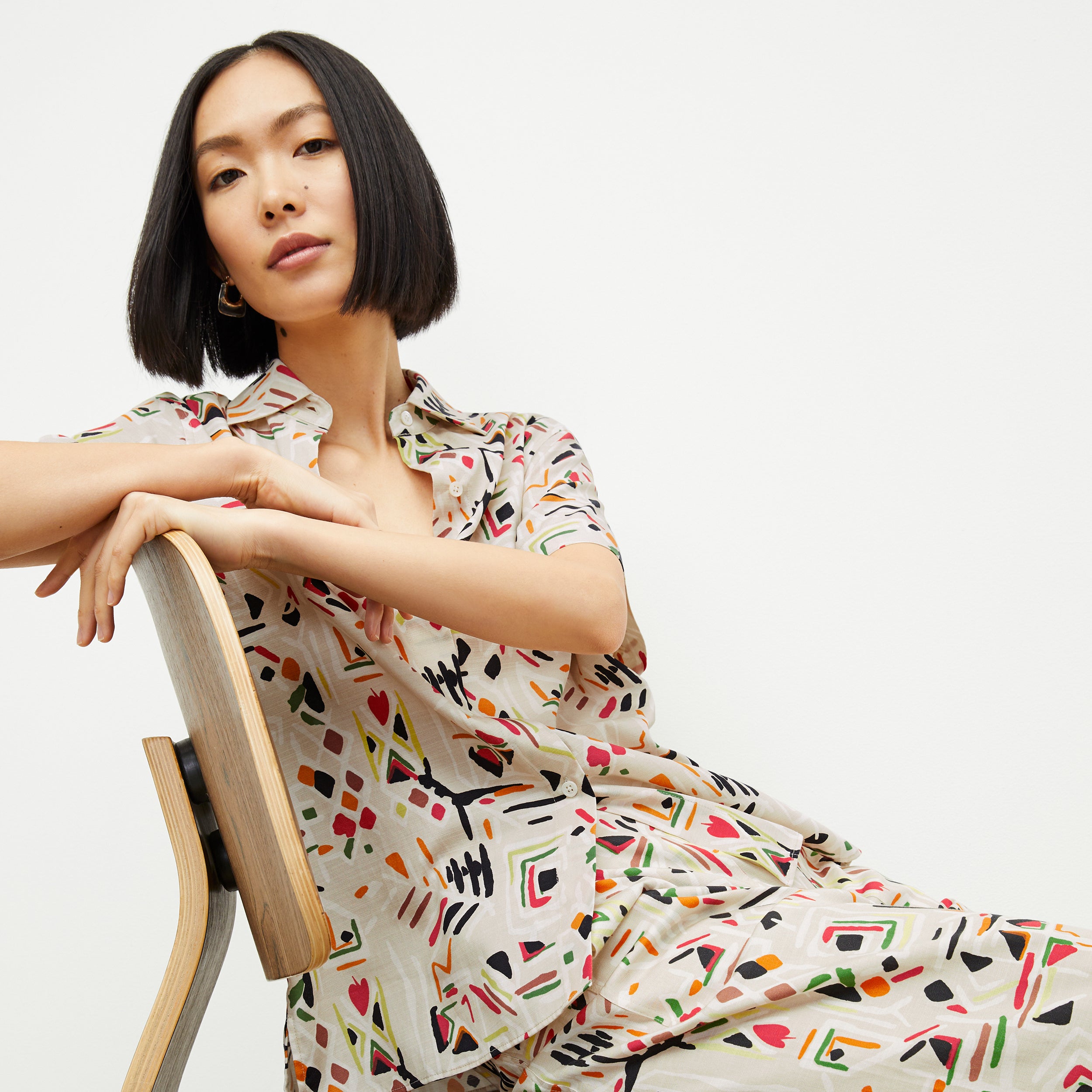 Livingston Shirt - Airy Cotton :: Rhythm Print – M.M.LaFleur