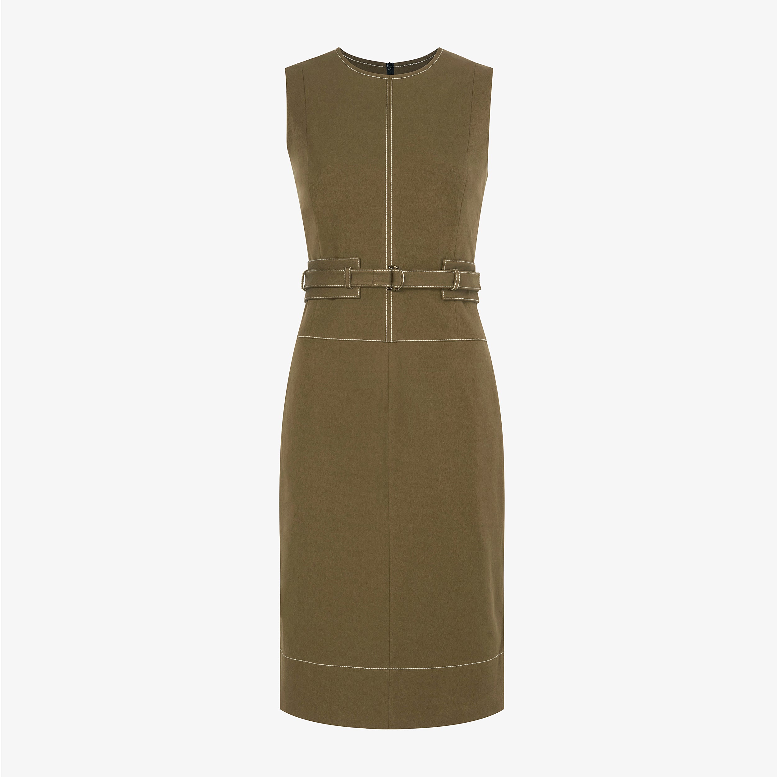 Maude Dress - Contrast Stitch Eco Better Than Denim :: Oregano – M.M ...