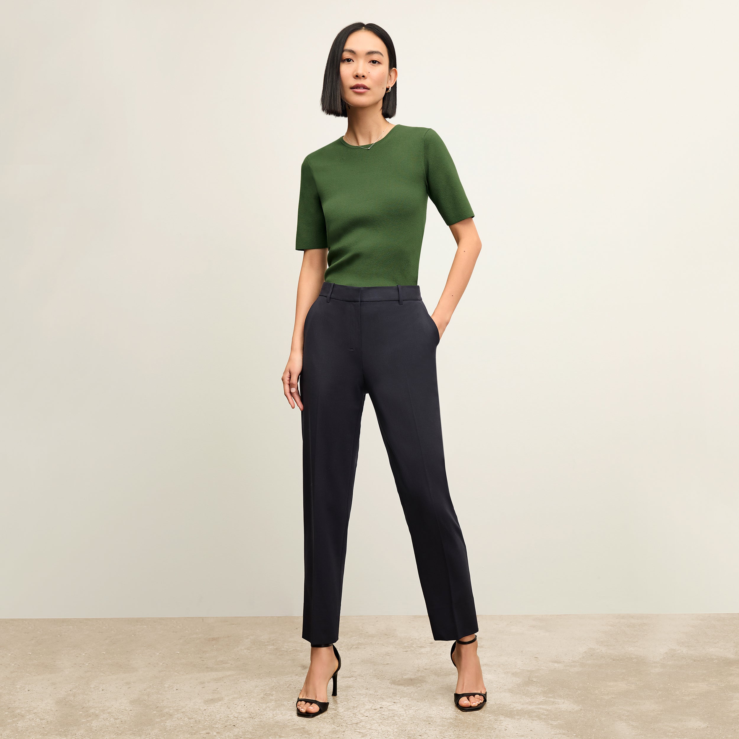 Choe Top - Eco 365Knit :: Basil – M.M.LaFleur