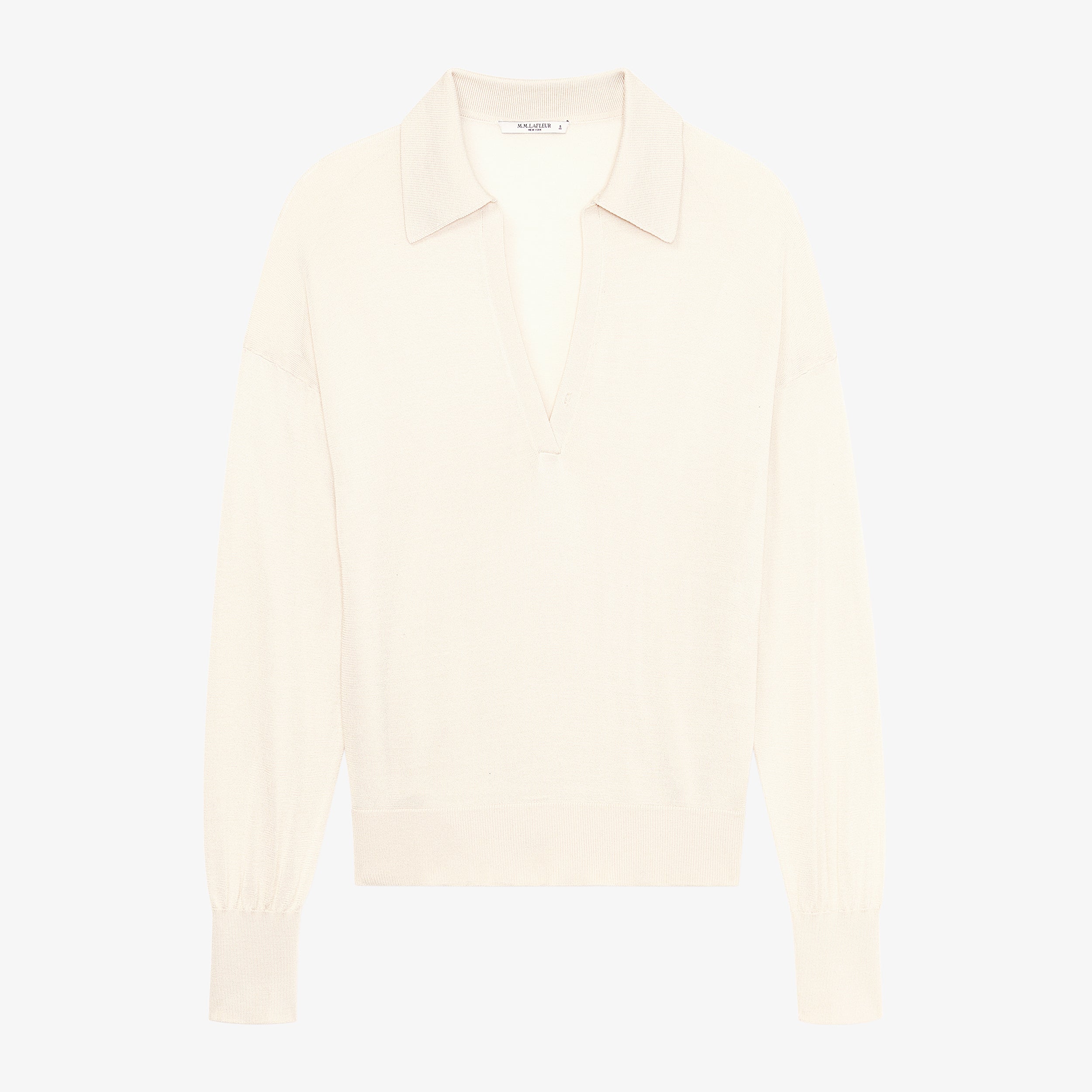 Leo Pullover - Cotton Silk Knit :: Ivory – M.M.LaFleur