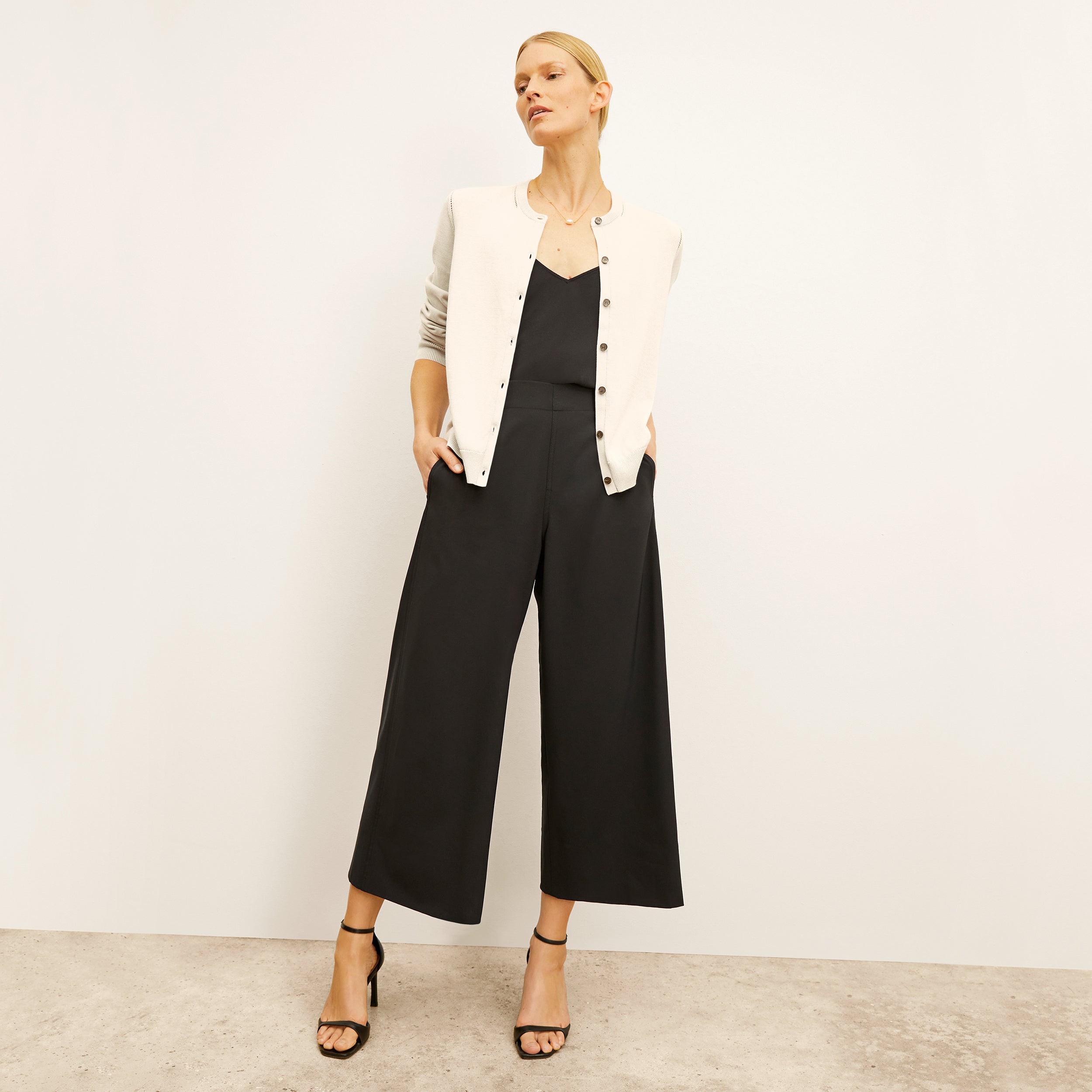 Elena Travel Culotte - OrigamiTech :: Black – M.M.LaFleur