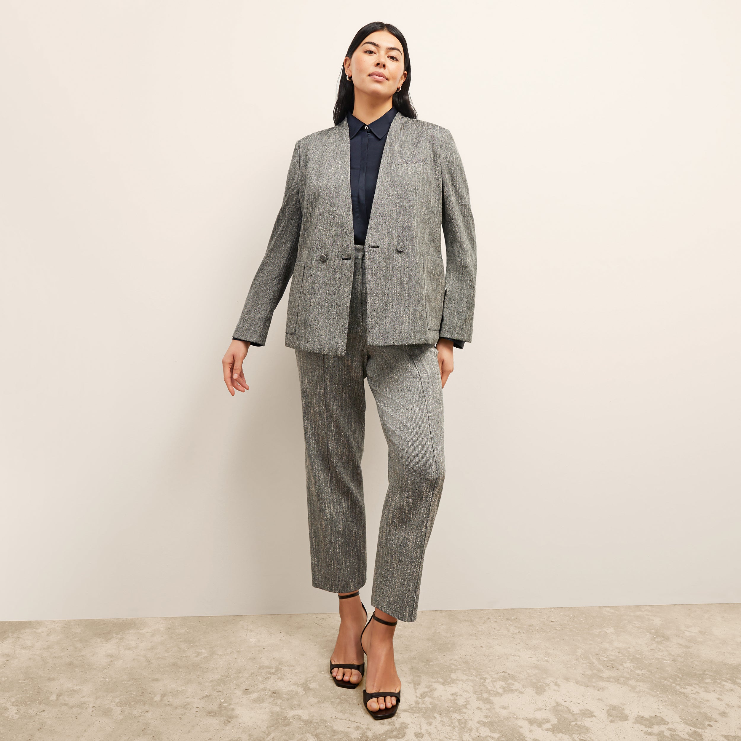 Janette Jacket - Cotton Tweed :: Black/Ivory – M.M.LaFleur