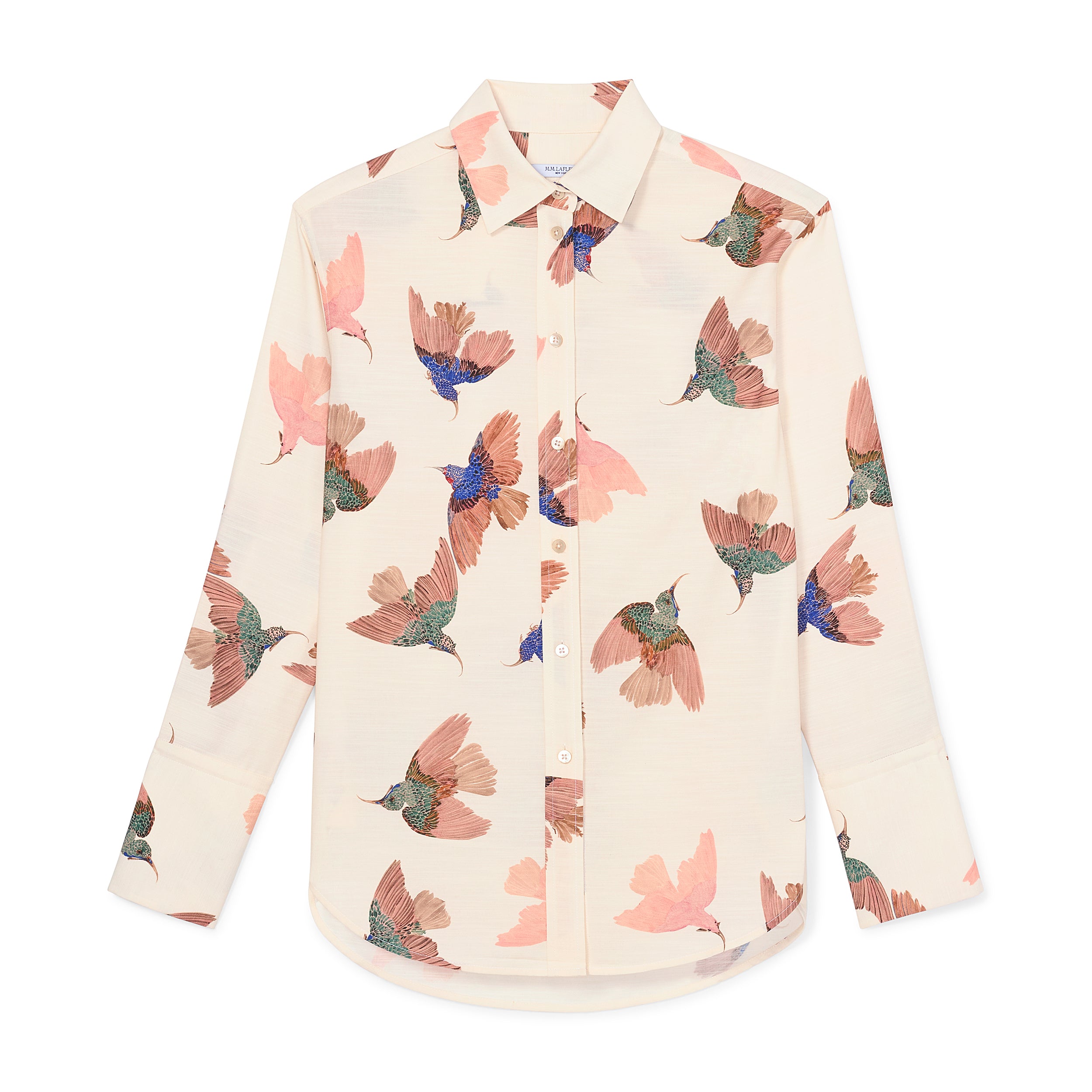 Mila Button-Down - Airy Cotton :: Hummingbird Print – M.M.LaFleur