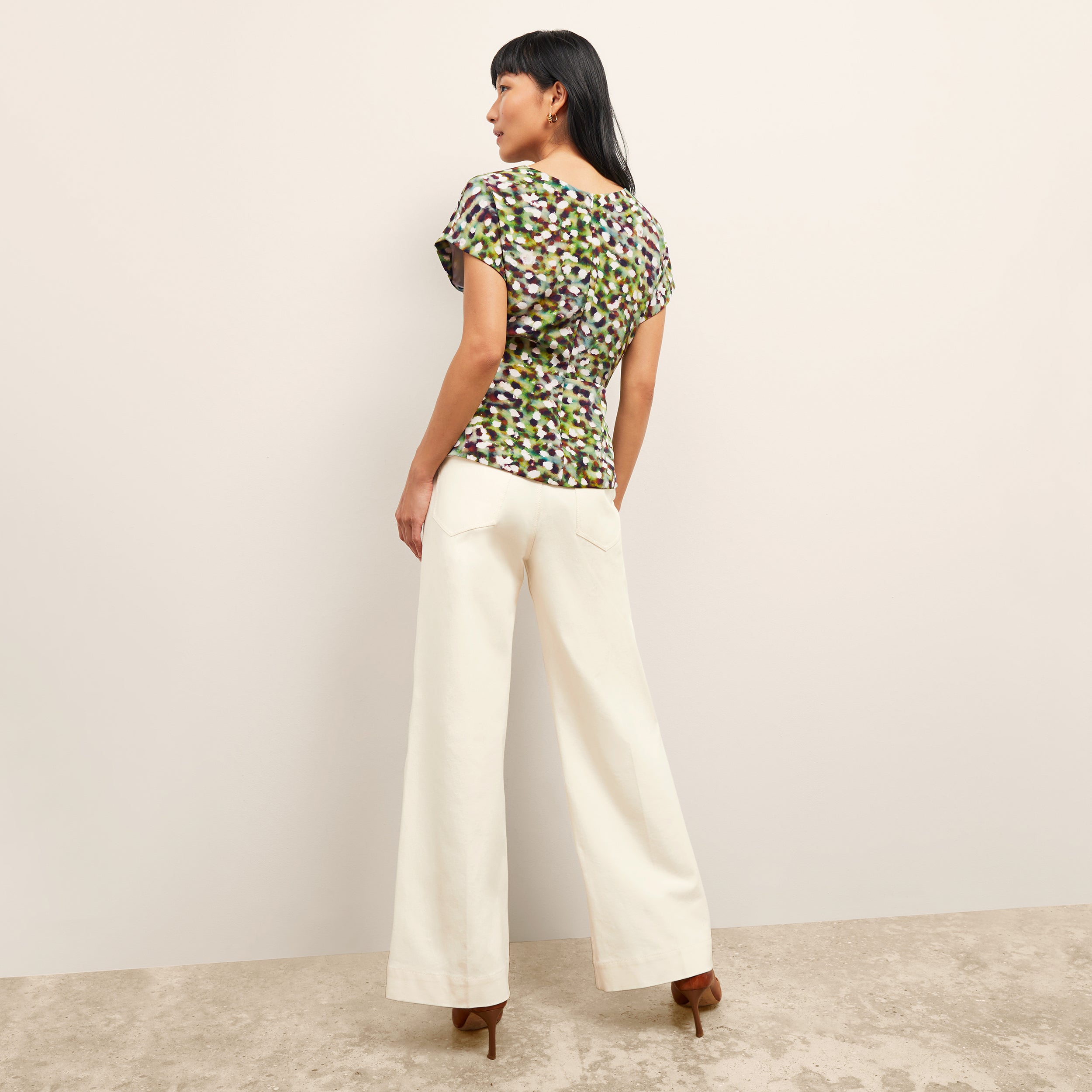 Nejvi Top - Washable Silk :: Spotlight Print – M.M.LaFleur