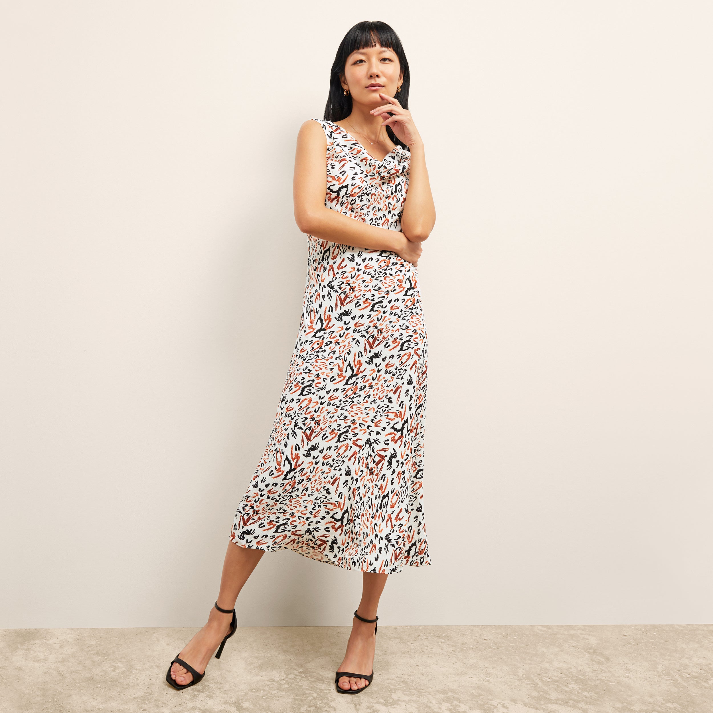 Priya Dress - Pebble Crepe :: Leopard Sketch – M.M.LaFleur
