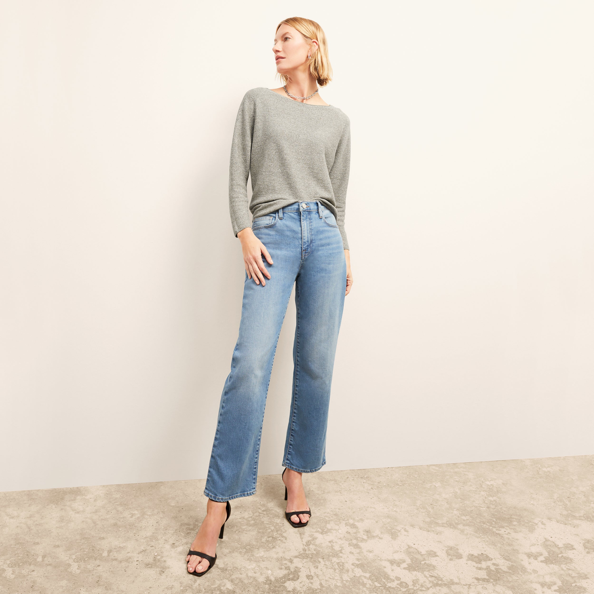 Chadwick Sweater - Flat Cotton Knit :: Gray Melange – M.M.LaFleur