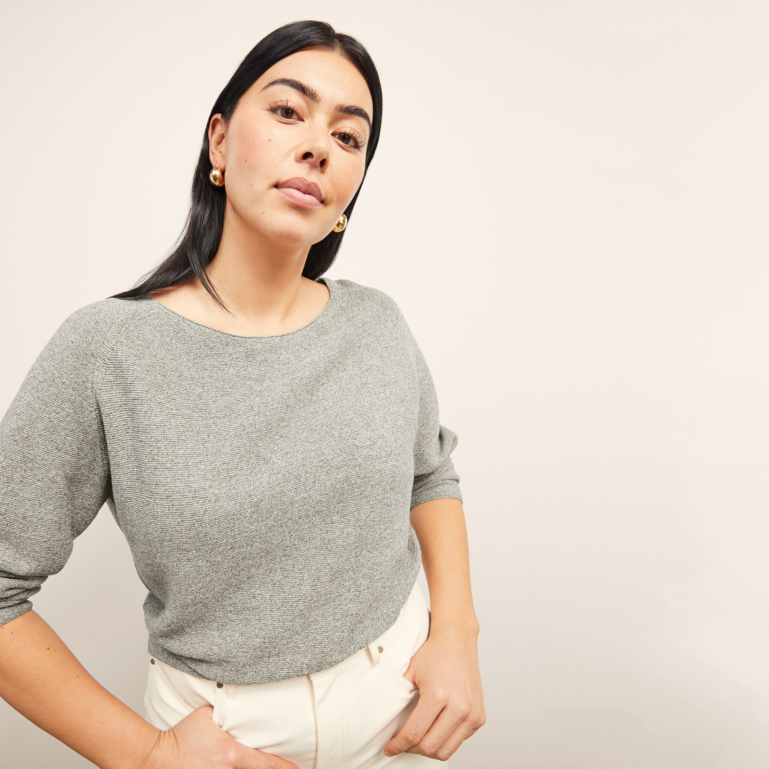 Chadwick Sweater - Flat Cotton Knit :: Gray Melange – M.M.LaFleur