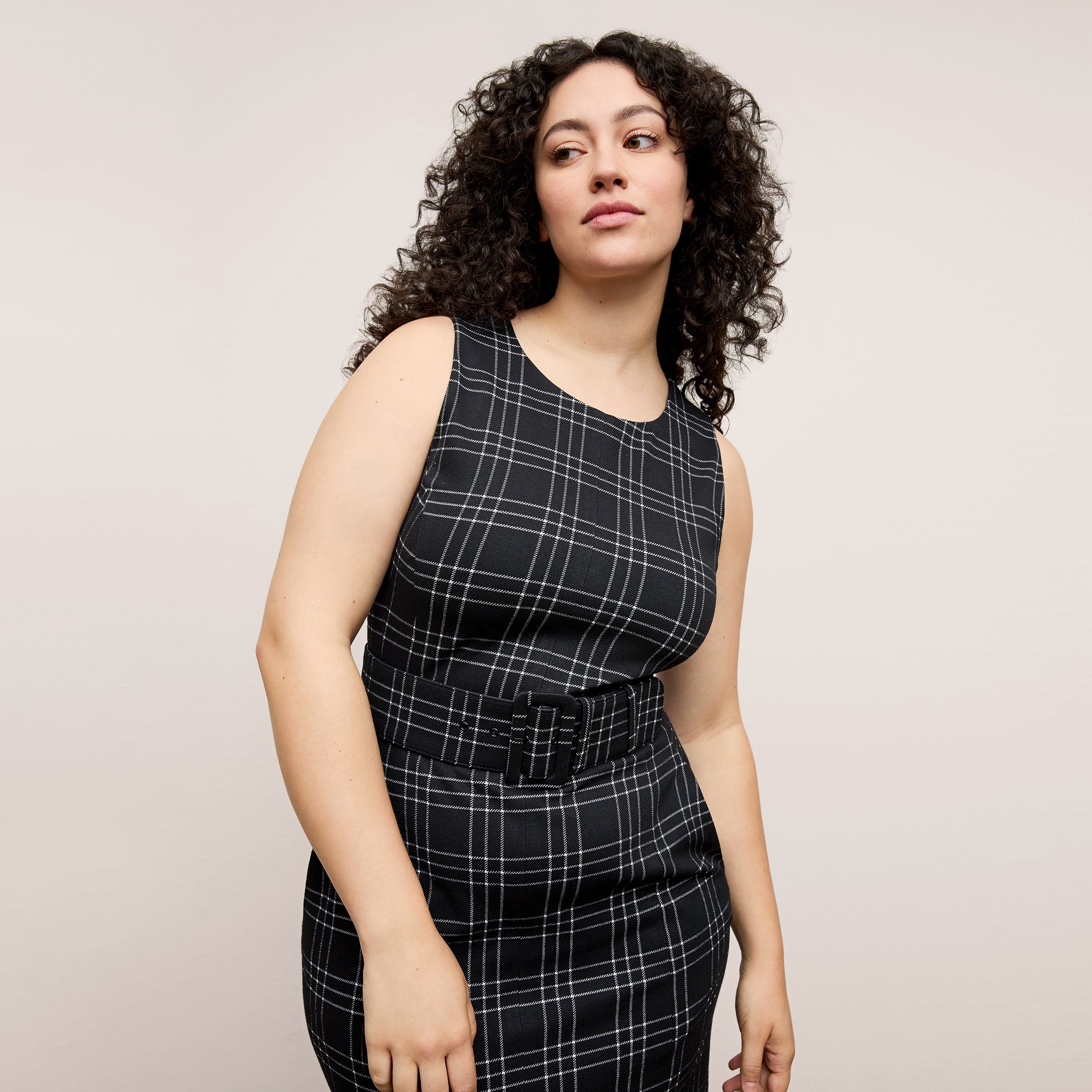 Ashtin Dress - Knit Suiting :: Plaid – M.M.LaFleur