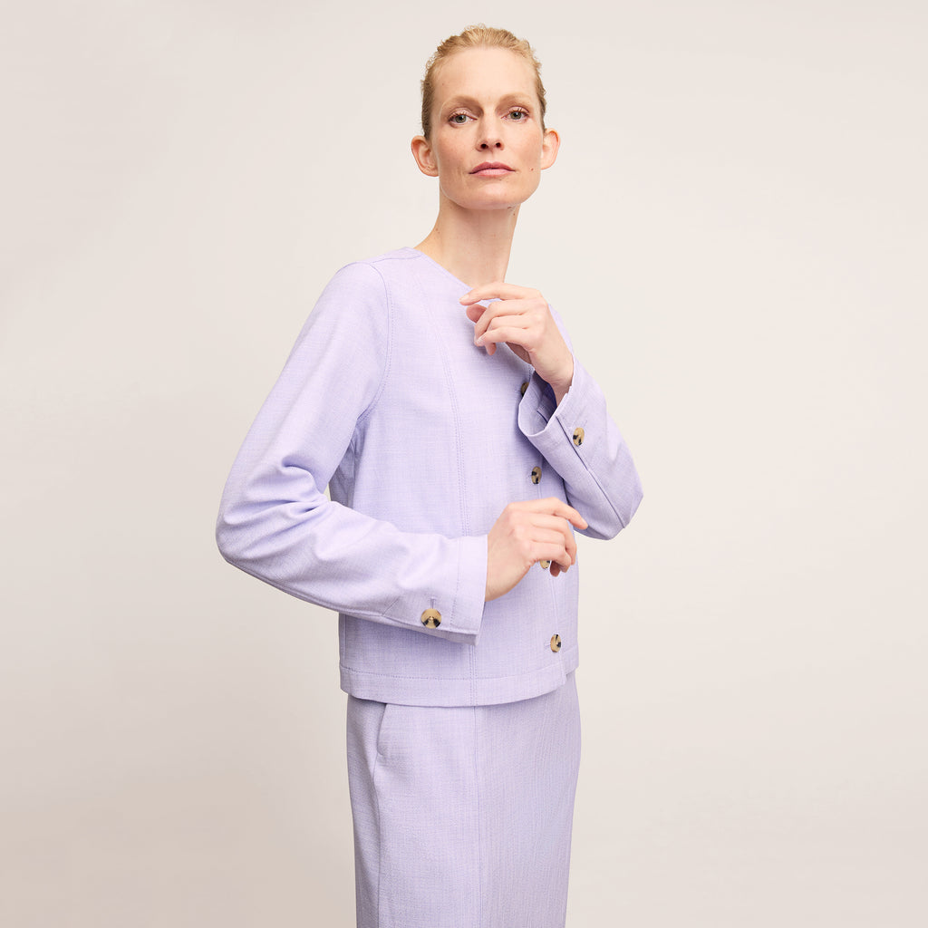 Constance Dress - Stretch Tweed :: Lilac/Ivory – M.M.LaFleur