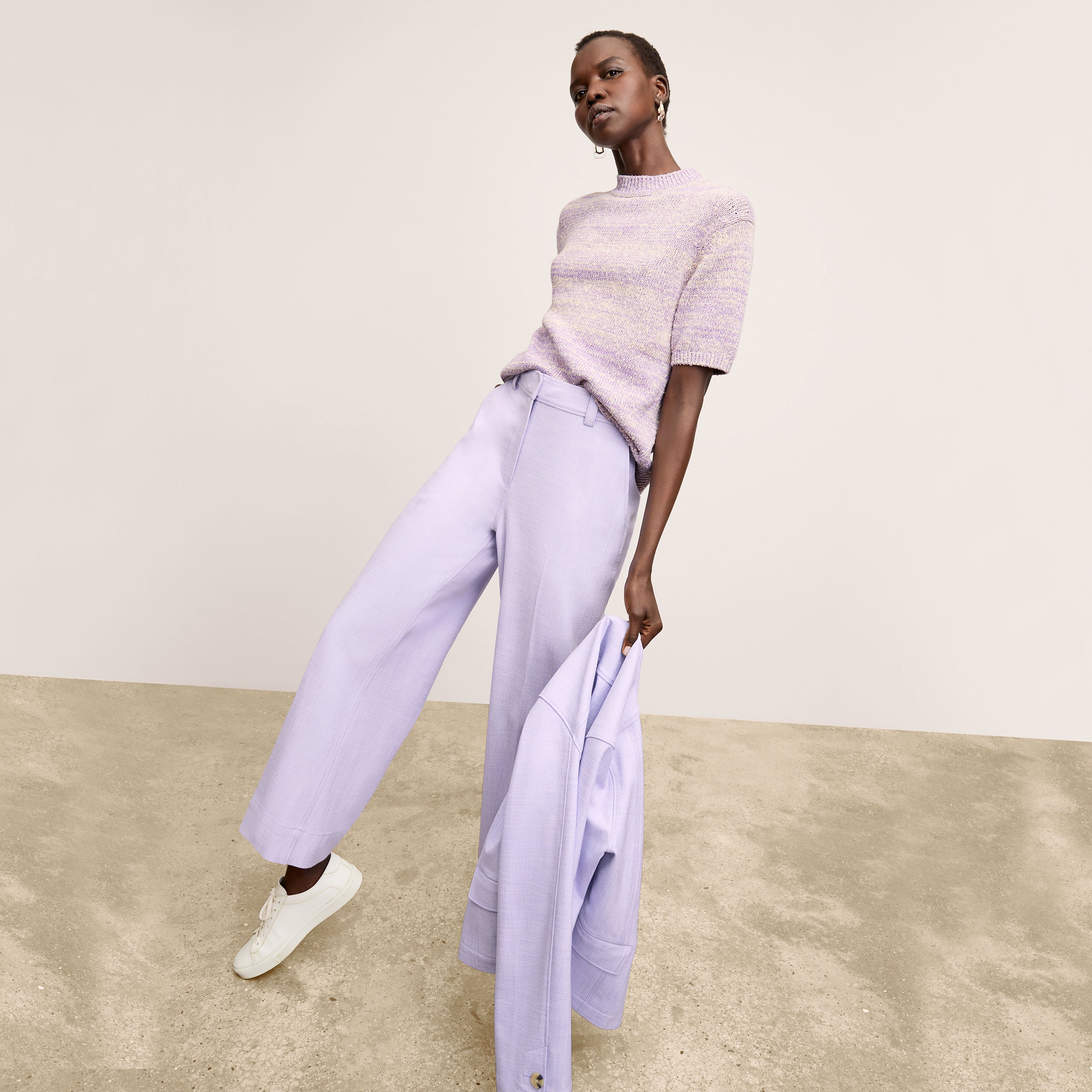 Alexis Top - Knit Boucle :: Dusty Lavender – M.M.LaFleur