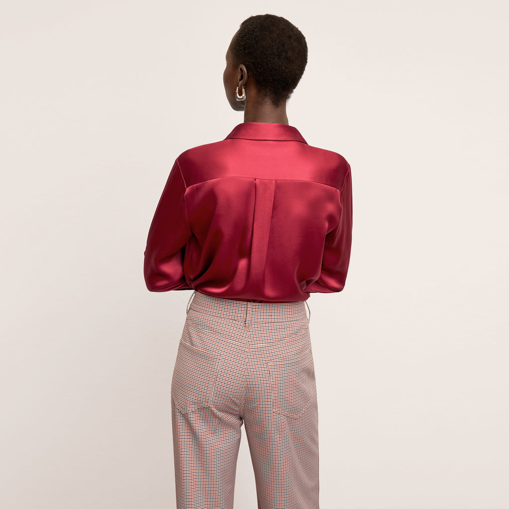 Tatum Top - Washable Silk Charmeuse :: Scarlet – M.M.LaFleur