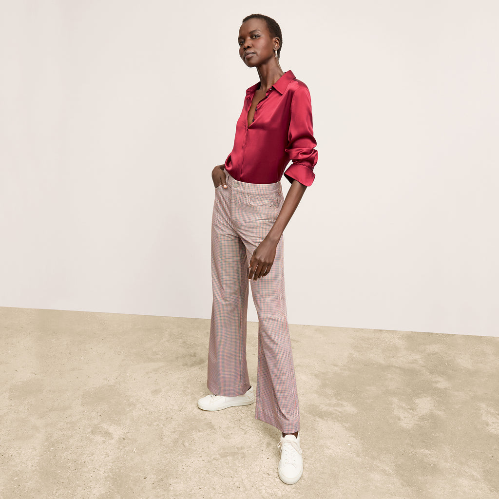 Tatum Top - Washable Silk Charmeuse :: Scarlet – M.M.LaFleur