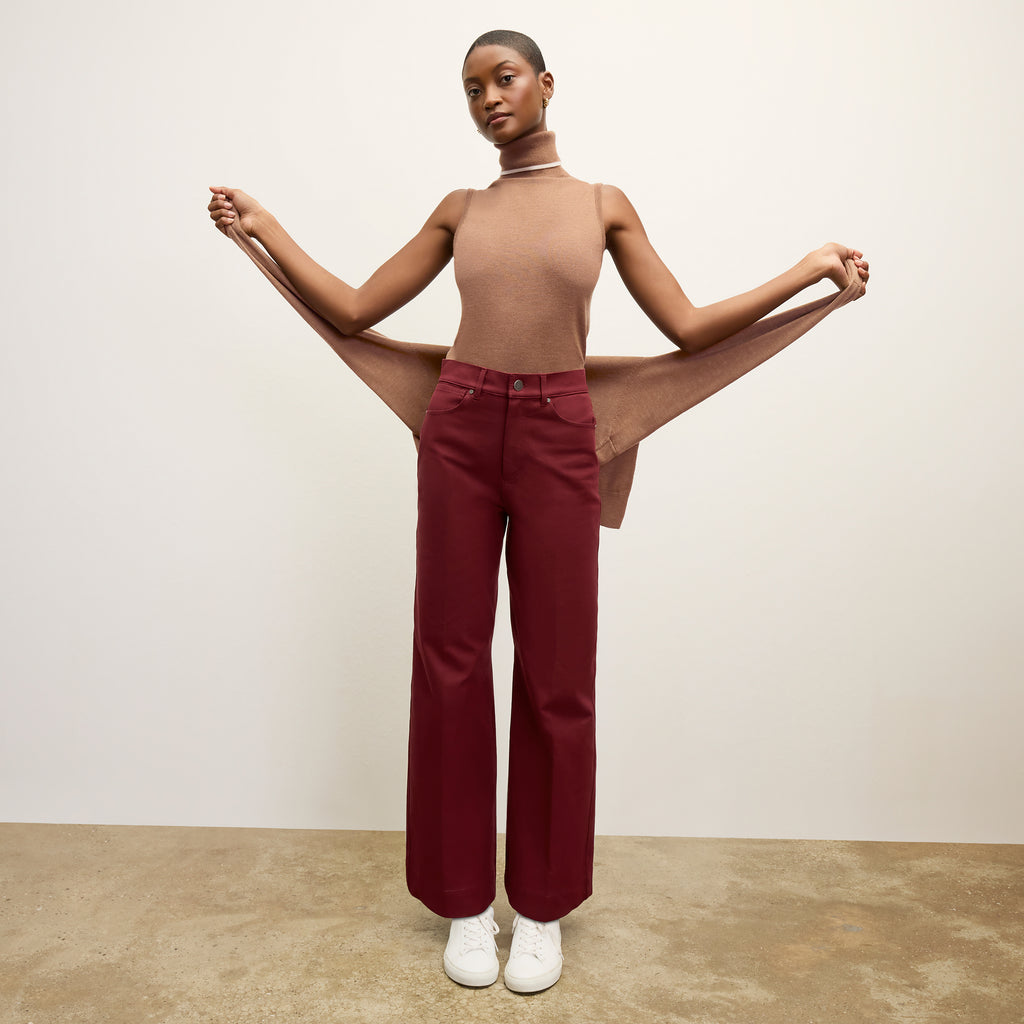 Milo Wide-Leg Jean - Eco Better Than Denim :: Berry Jam – M.M.LaFleur