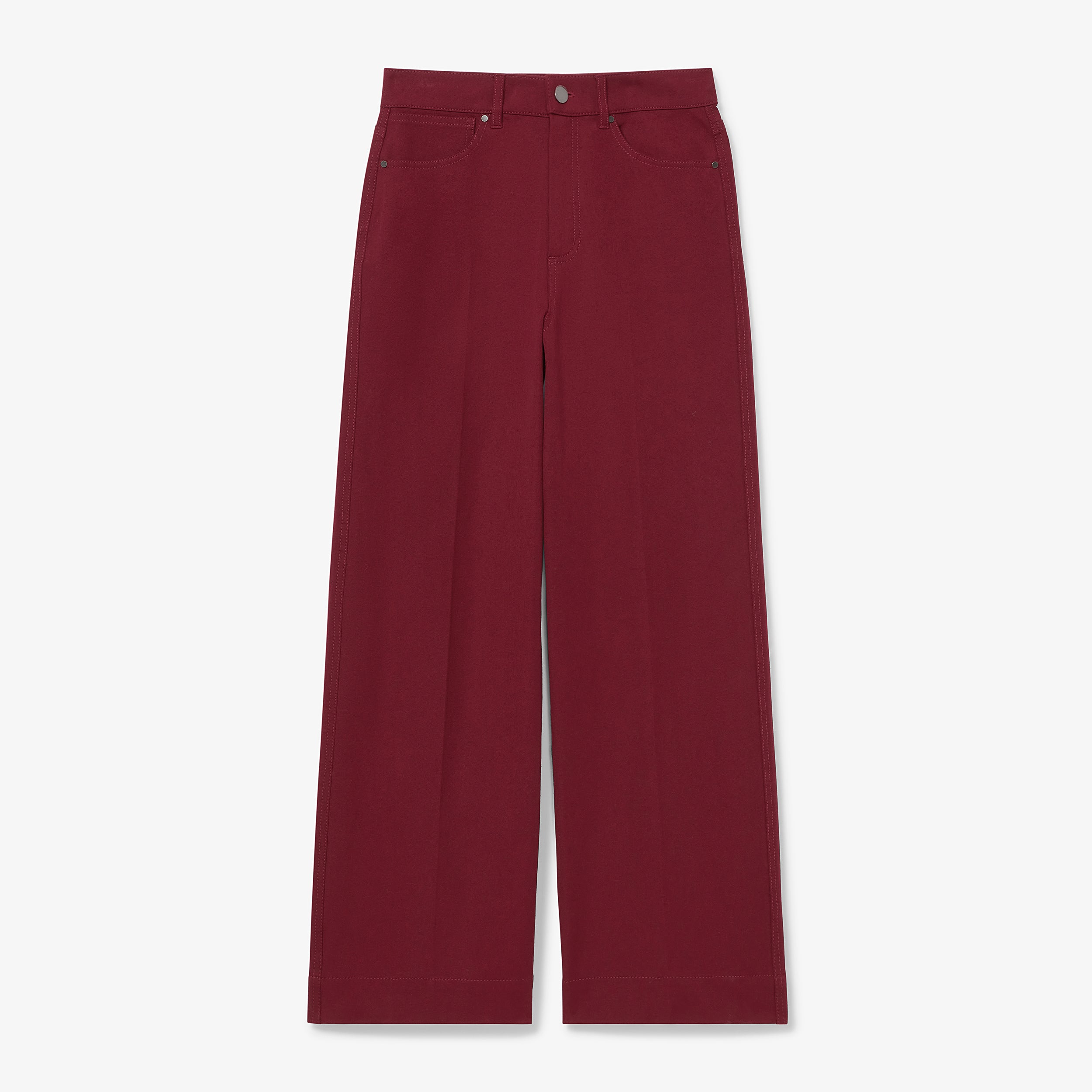Milo Wide-Leg Jean - Eco Better Than Denim :: Berry Jam – M.M.LaFleur
