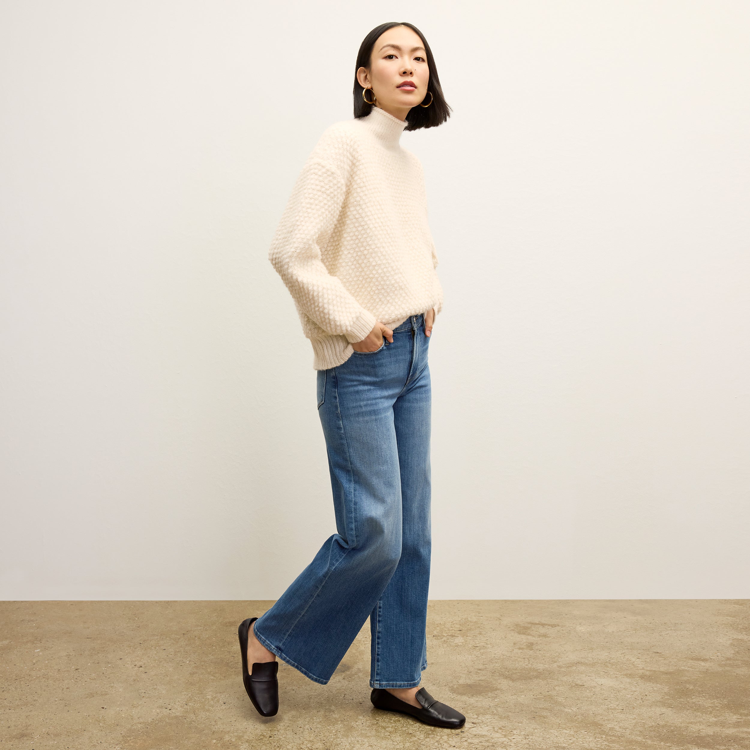 Lea Sweater - Loop Knit :: Snow – M.M.LaFleur