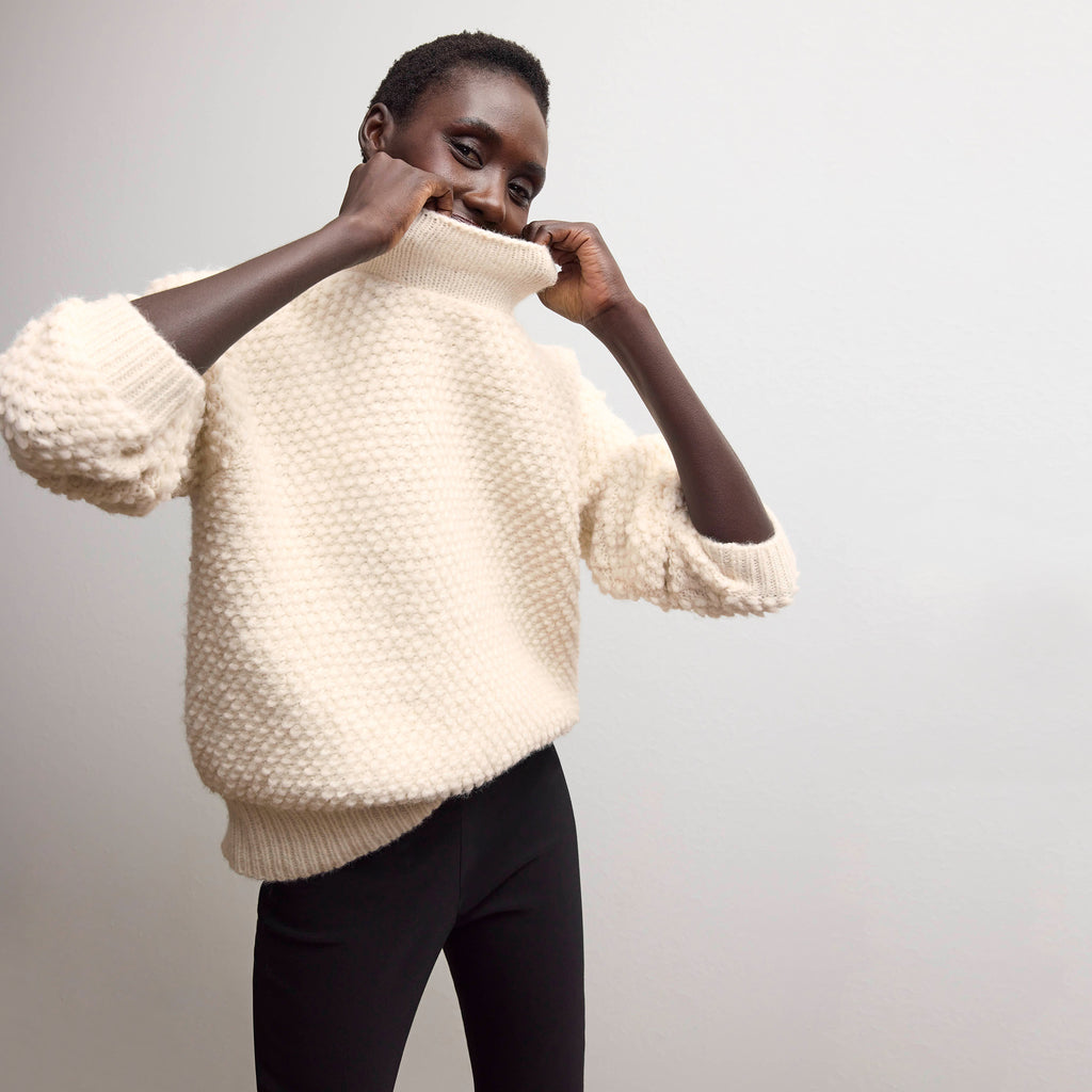 Lea Sweater - Loop Knit :: Snow – M.M.LaFleur
