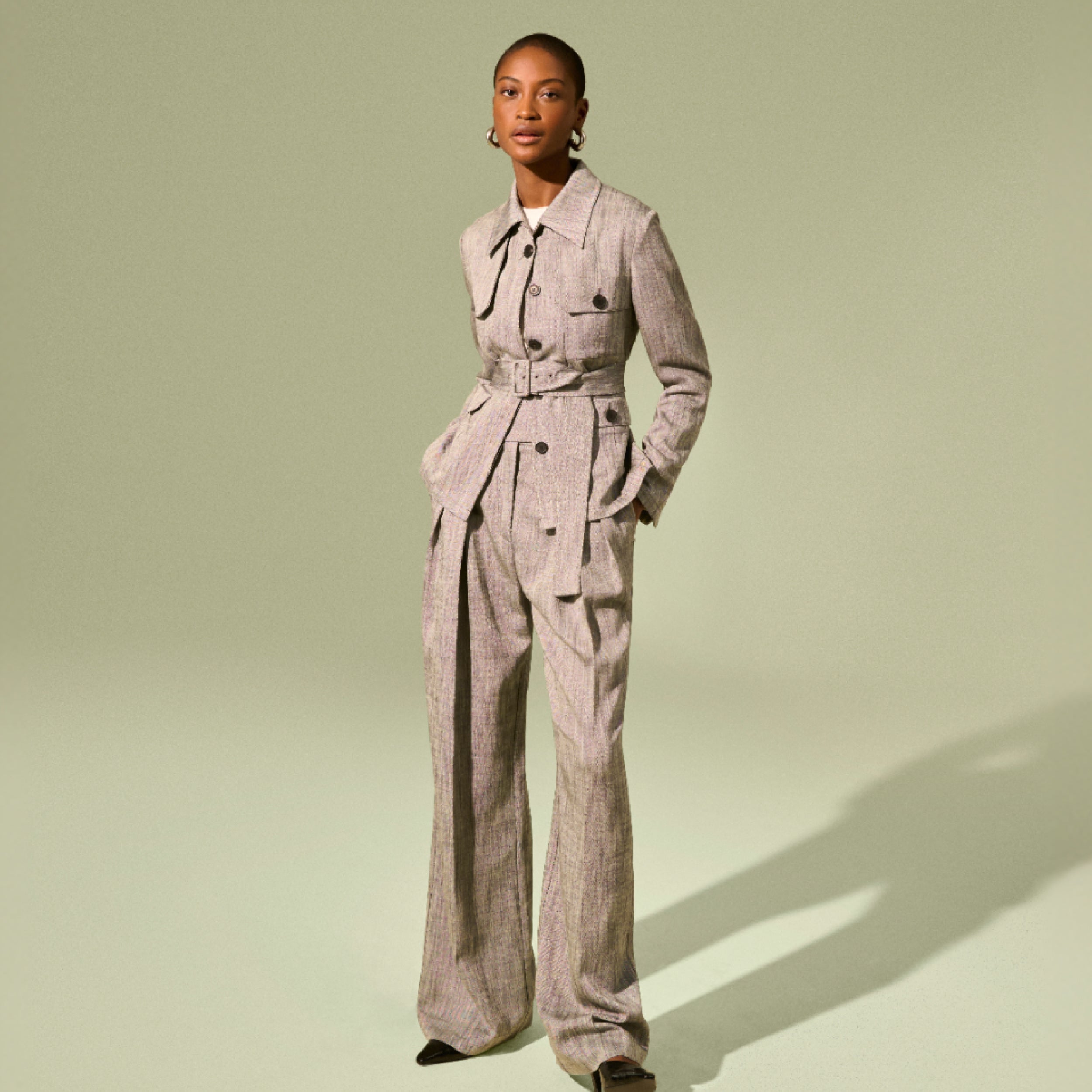 Emery Safari Blazer - Porto Weave :: Black/White – M.M.LaFleur