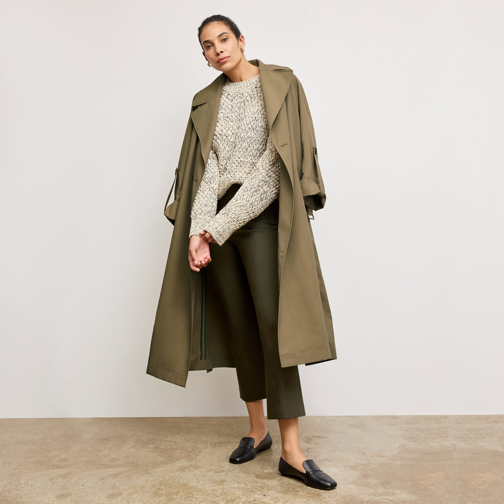 Kick Flare Foster Pant - Eco PowerStretch :: Dark Olive – M.M.LaFleur