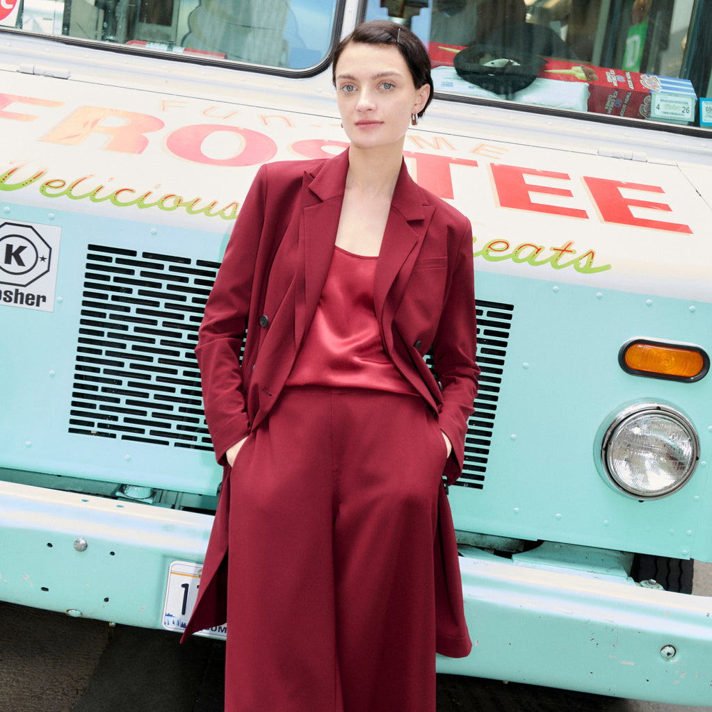 Vicky Tank - Washable Silk Charmeuse :: Scarlet – M.M.LaFleur