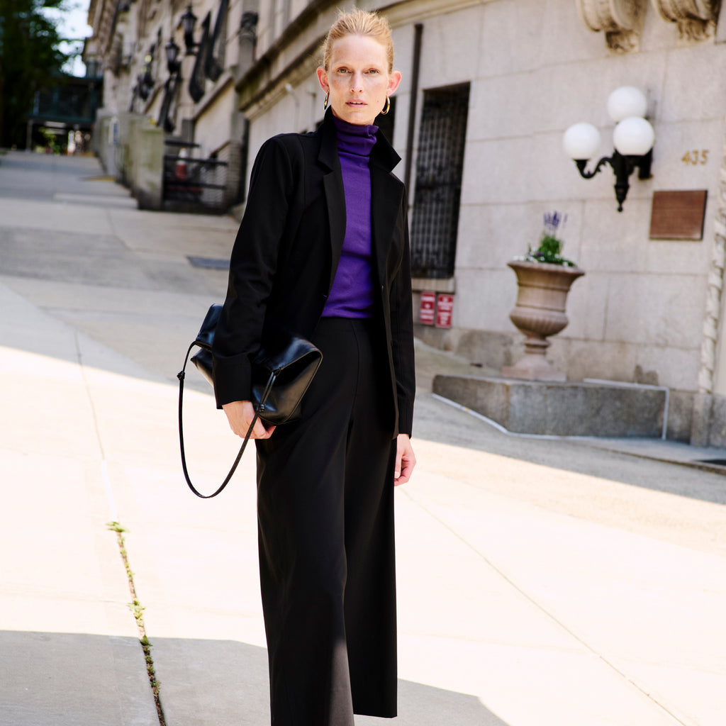 Elena Travel Culotte - OrigamiTech :: Black – M.M.LaFleur