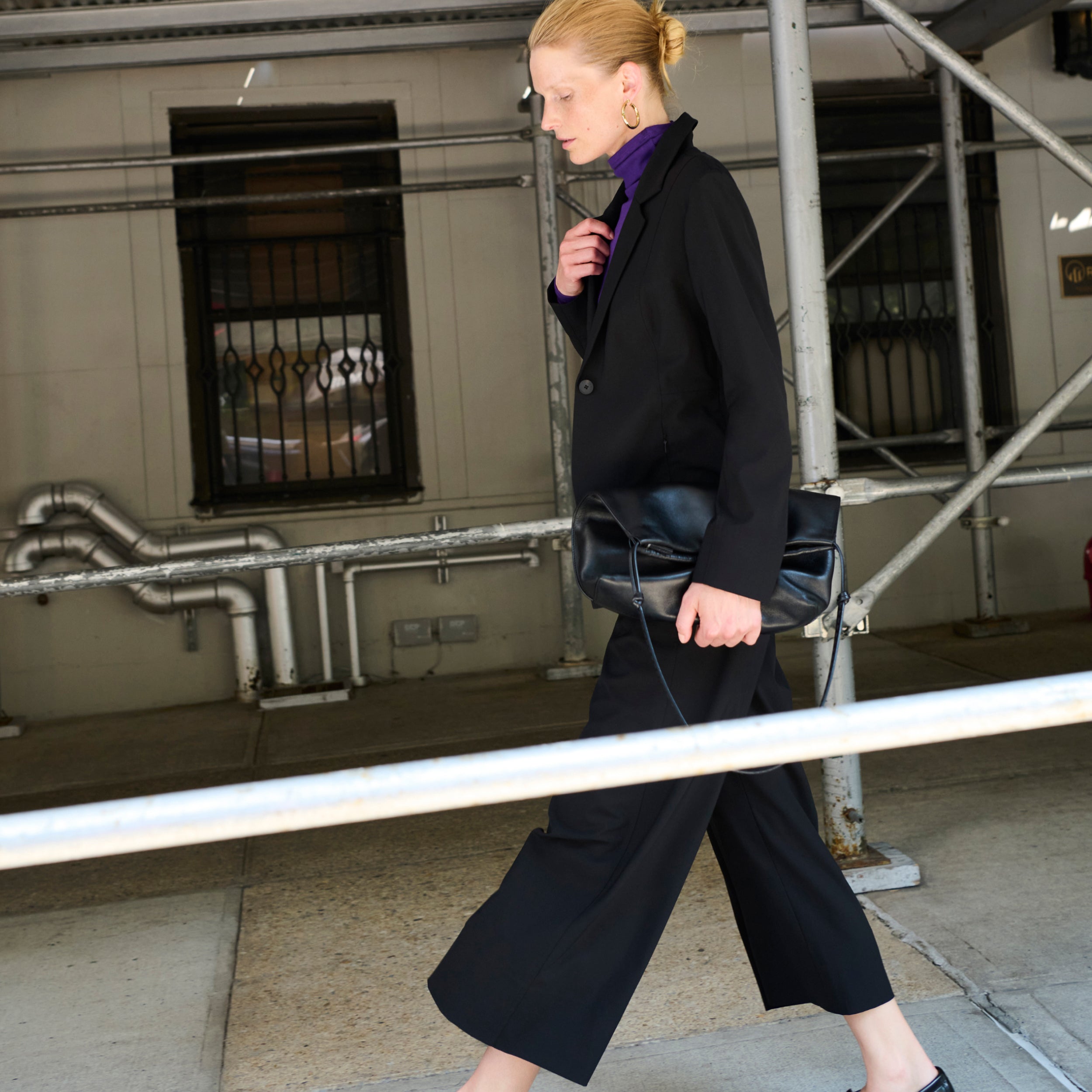 Elena Travel Culotte - OrigamiTech :: Black – M.M.LaFleur