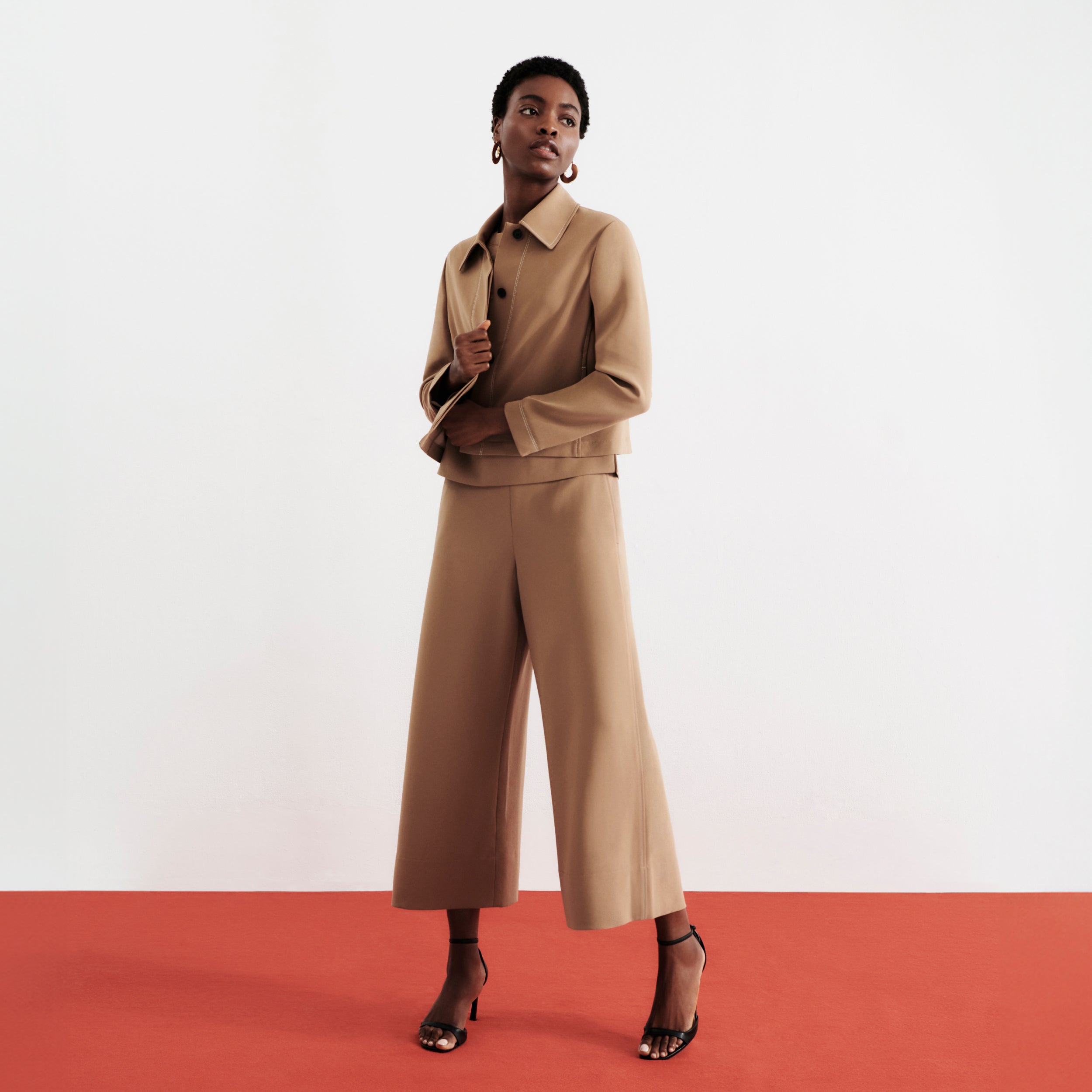 Elena Travel Culotte - Everyday Crepe :: Light Saddle – M.M.LaFleur