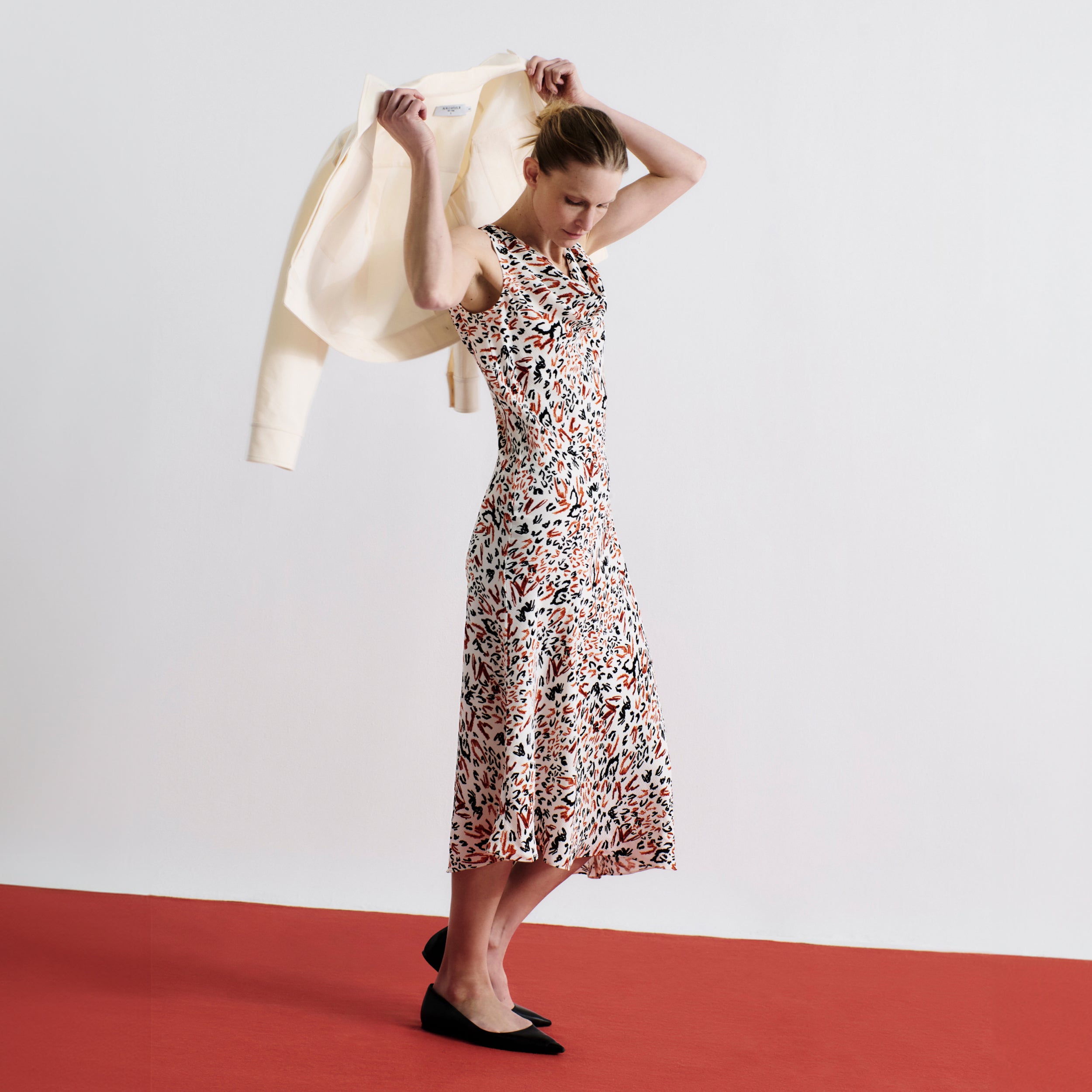 Priya Dress - Pebble Crepe :: Leopard Sketch – M.M.LaFleur