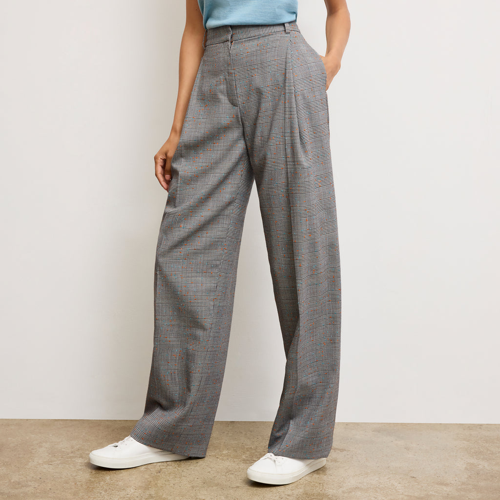 Rina Sculptural Pant - Sharkskin :: Mixed Check – M.M.LaFleur