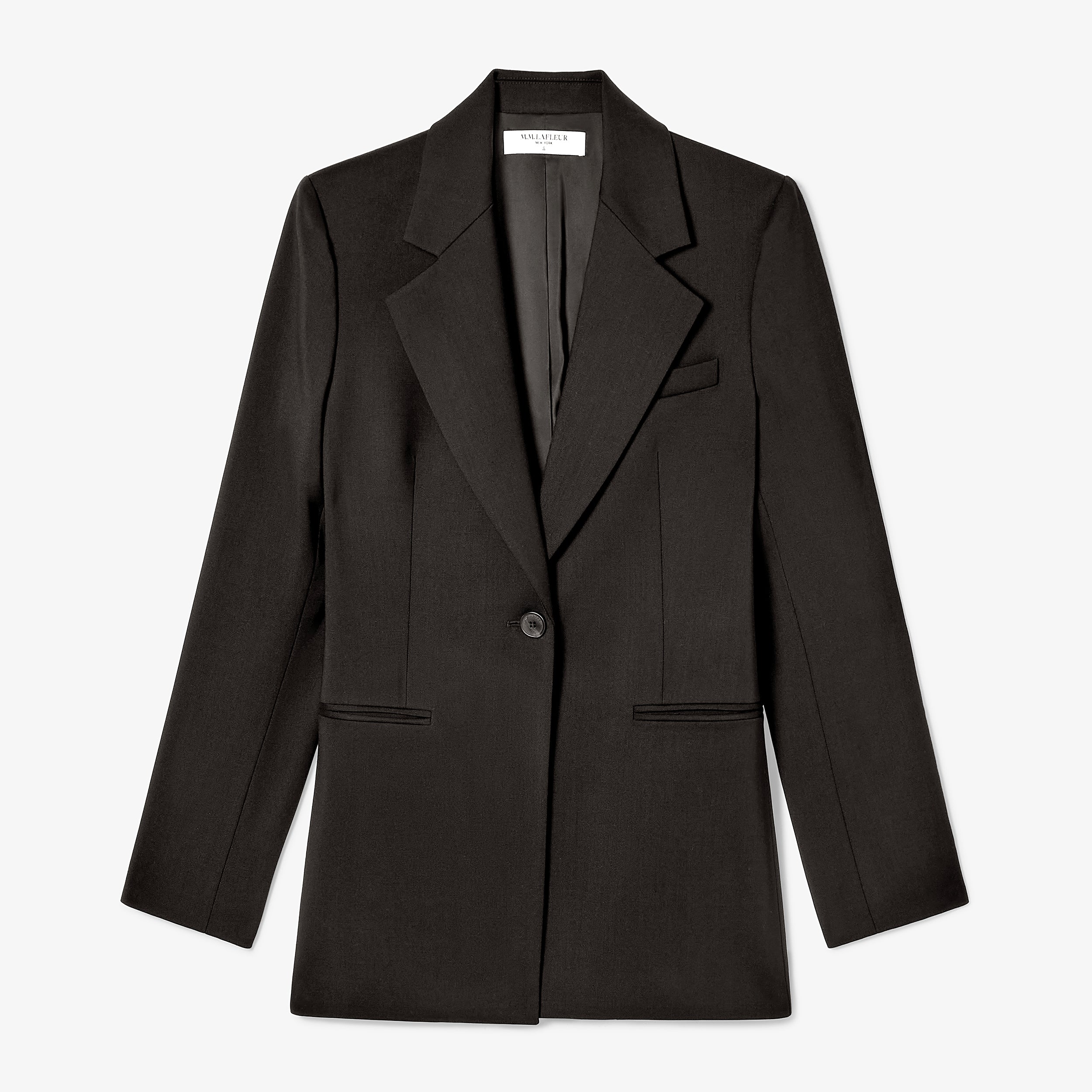 Rossi Executive Blazer - Washable Wool Twill :: Black – M.M.LaFleur