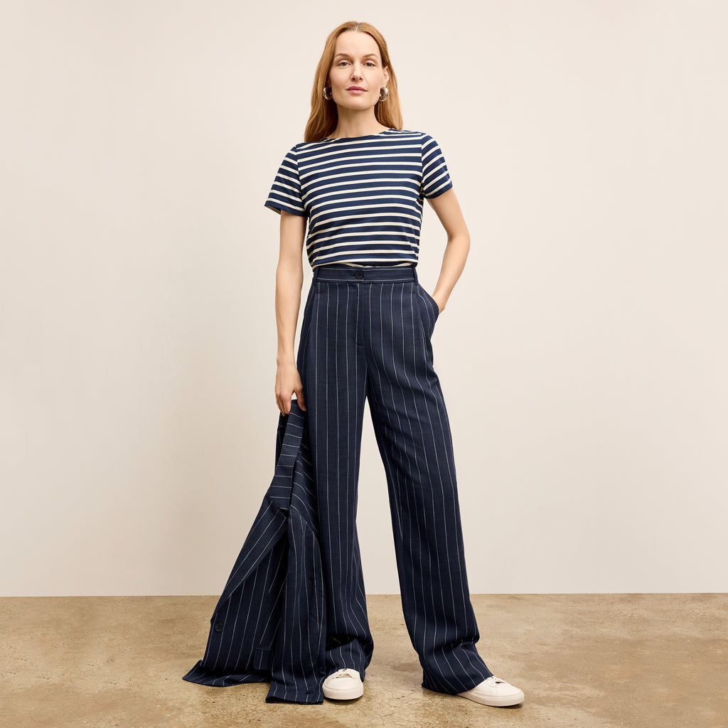 Saint James Etrille II Short Sleeve-Jersey :: Marine/Ecru – M.M.LaFleur