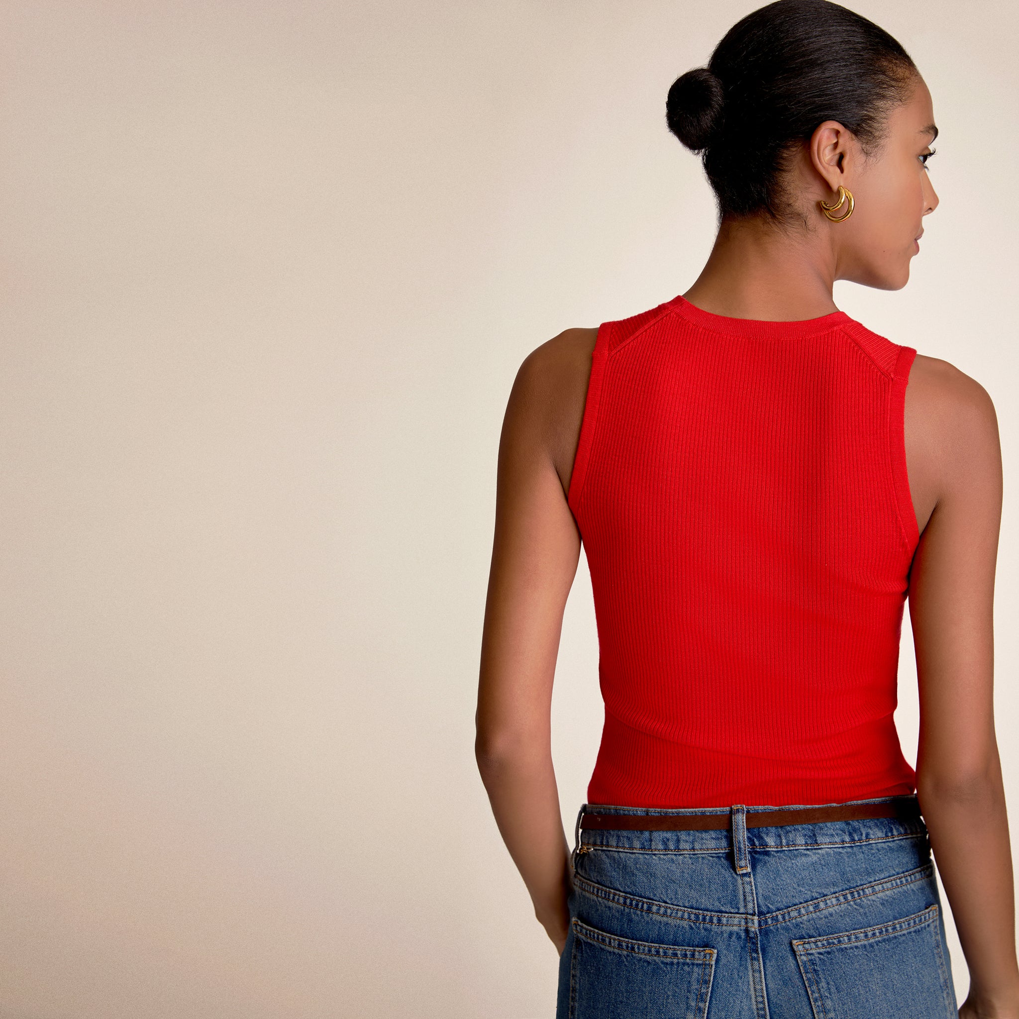 Trina Wool Shell Top - Ribbed Merino :: Candy Apple – M.M.LaFleur
