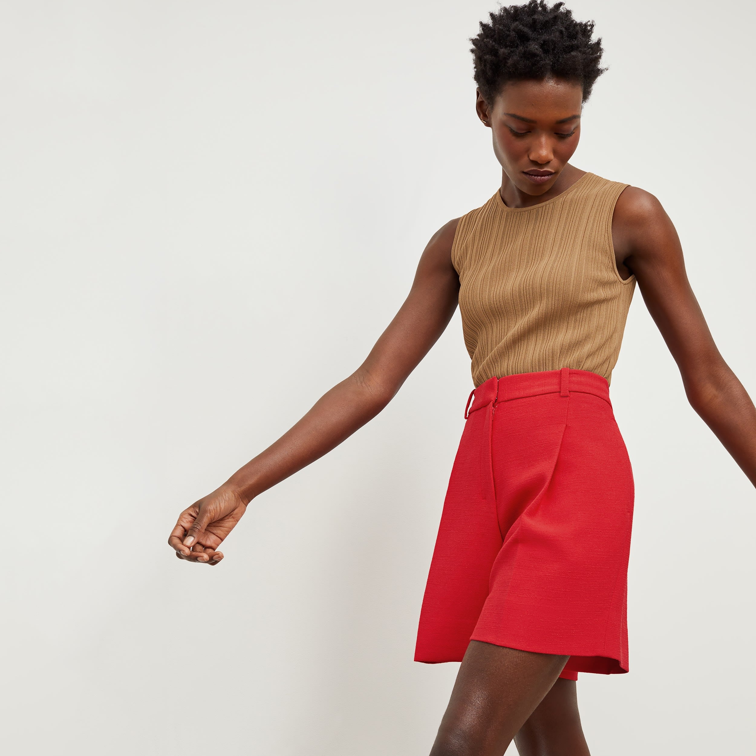 Fletcher Short - Slubbed Weave :: Poppy – M.M.LaFleur