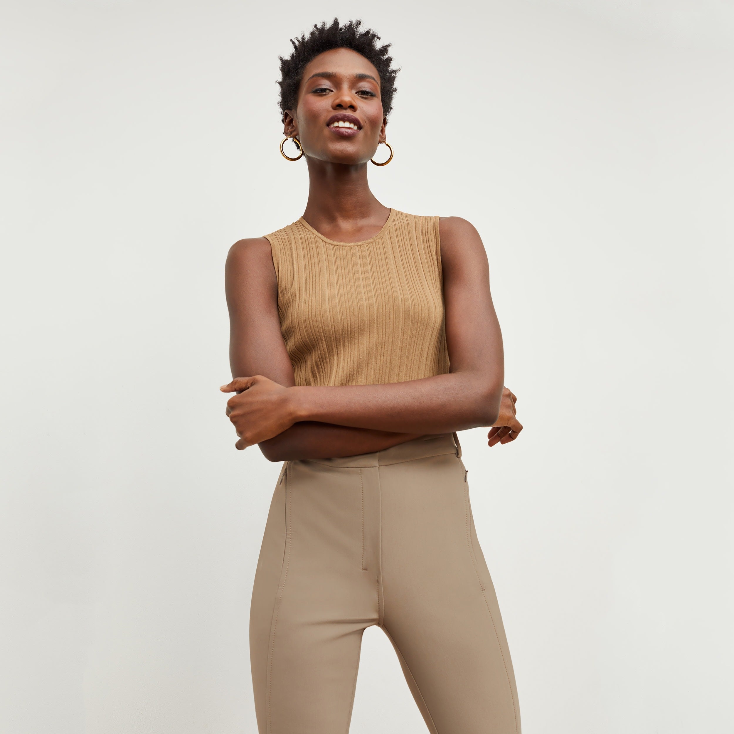 Louisa Top - Textured Knit :: Sandstone – M.M.LaFleur