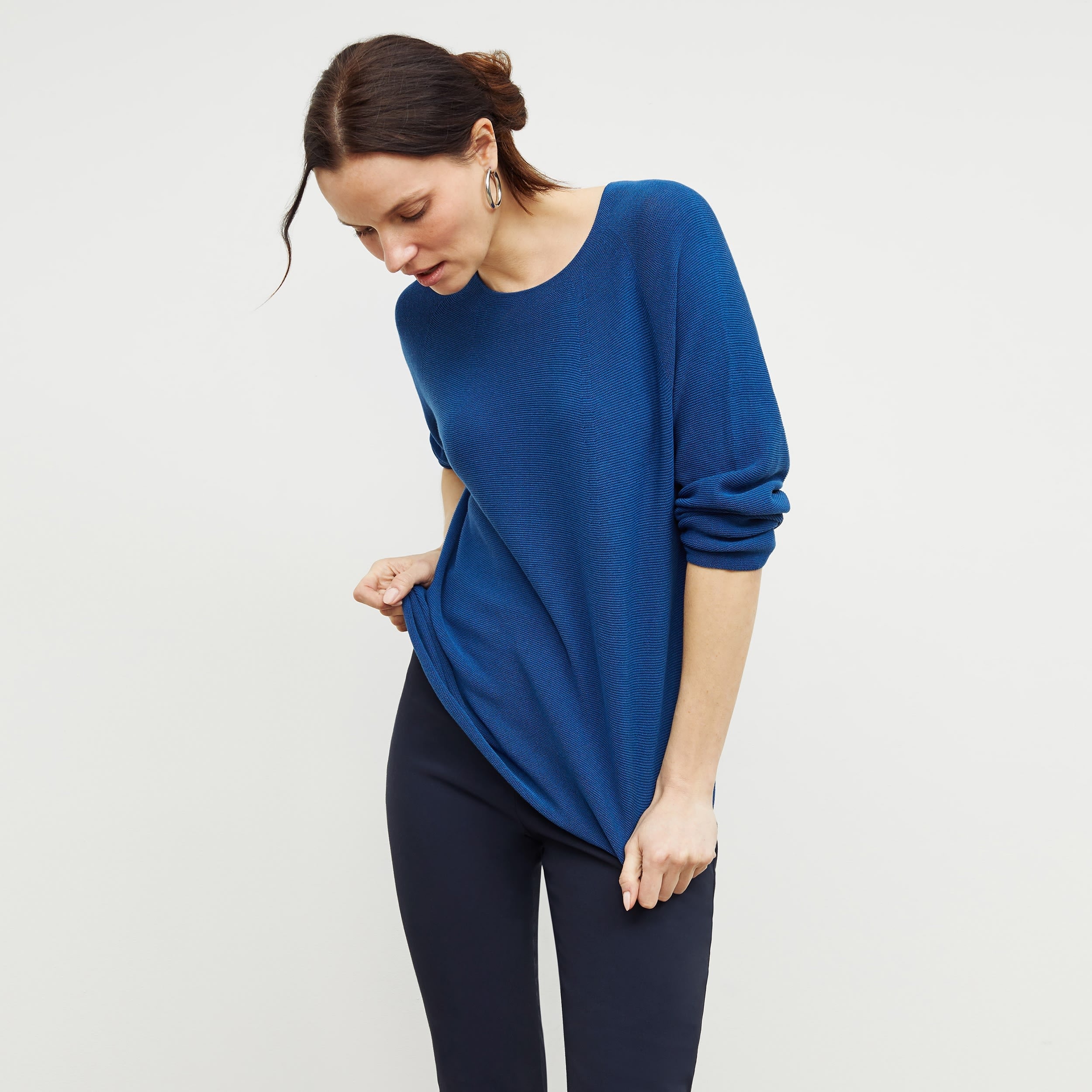 Chadwick Sweater - 3D-Knit Cotton :: Shoreline – M.M.LaFleur