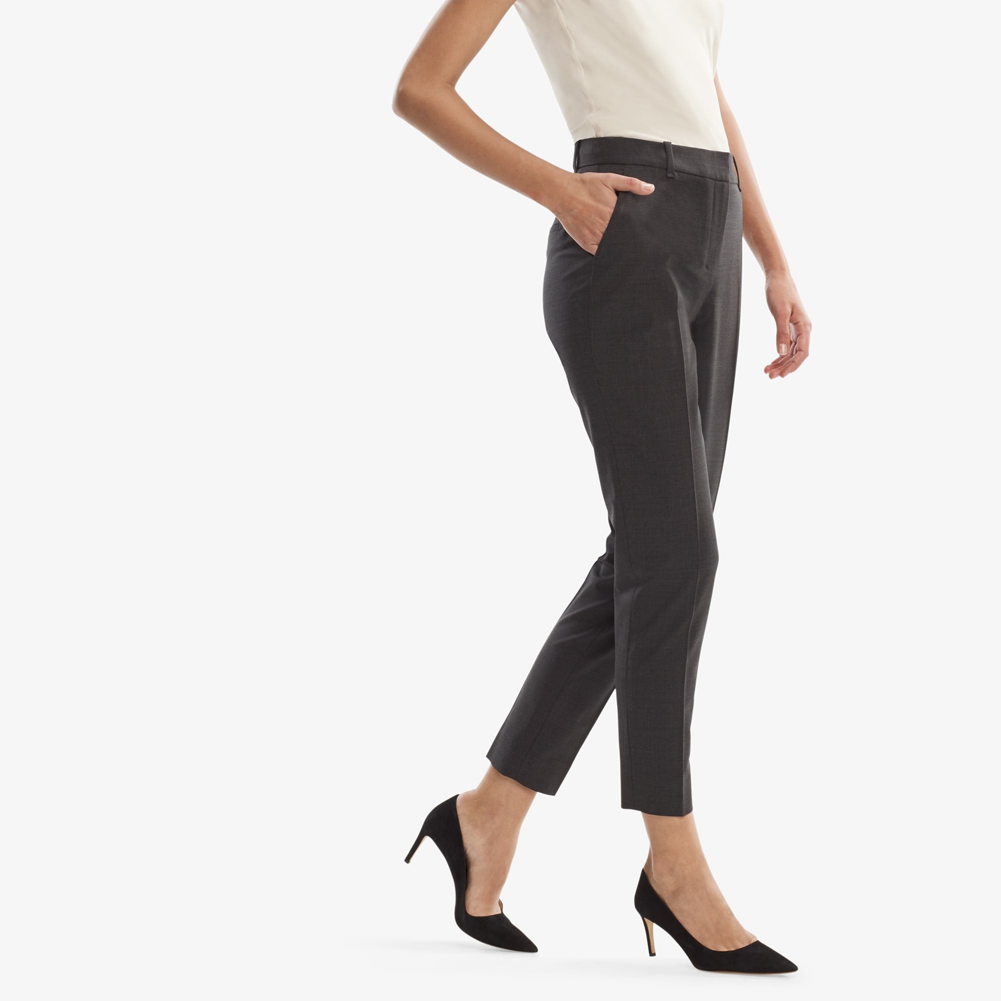 Mejia Pant - Tropical Wool :: Gray Melange – M.M.LaFleur