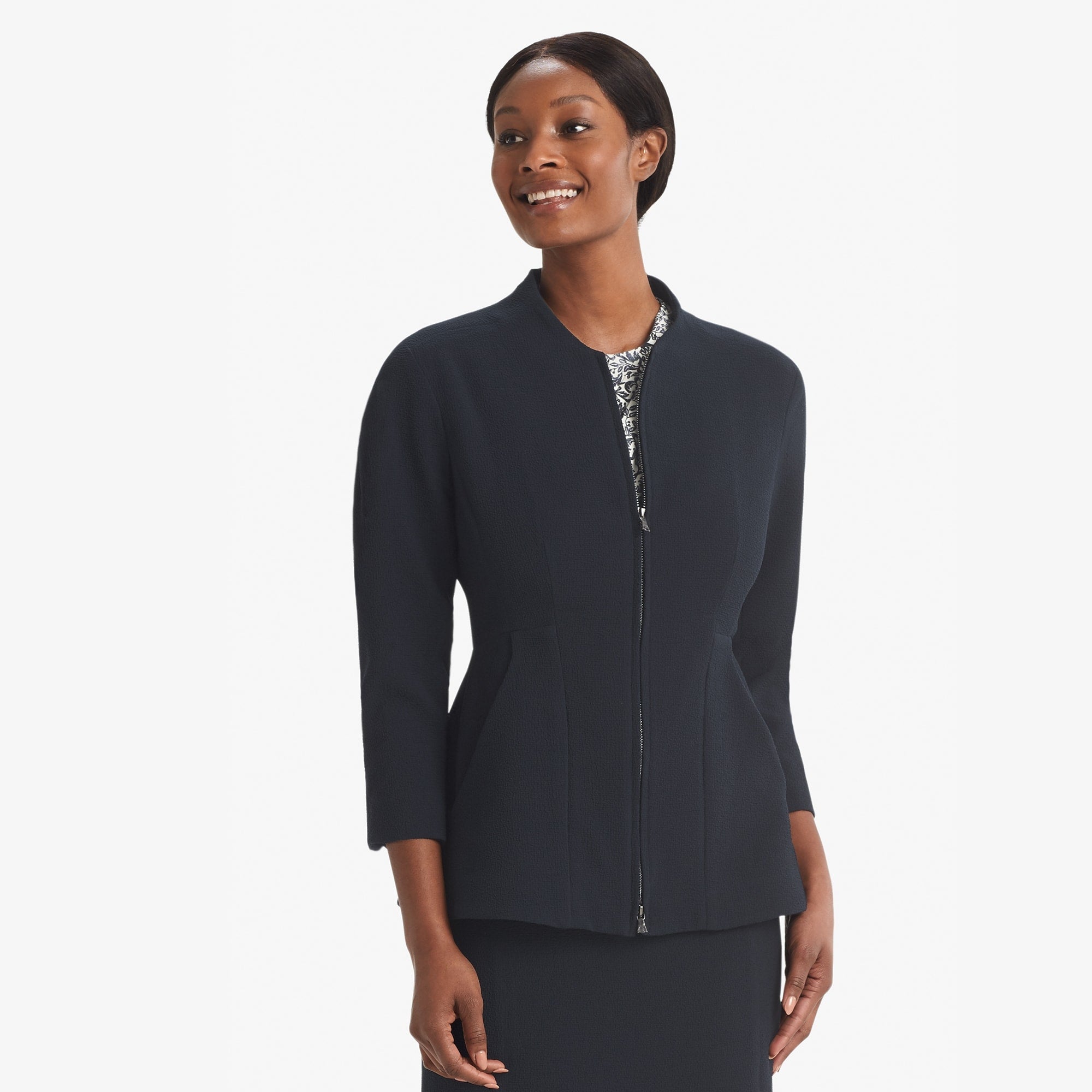 Higgins Jacket - Staccato :: Galaxy Blue – M.M.LaFleur