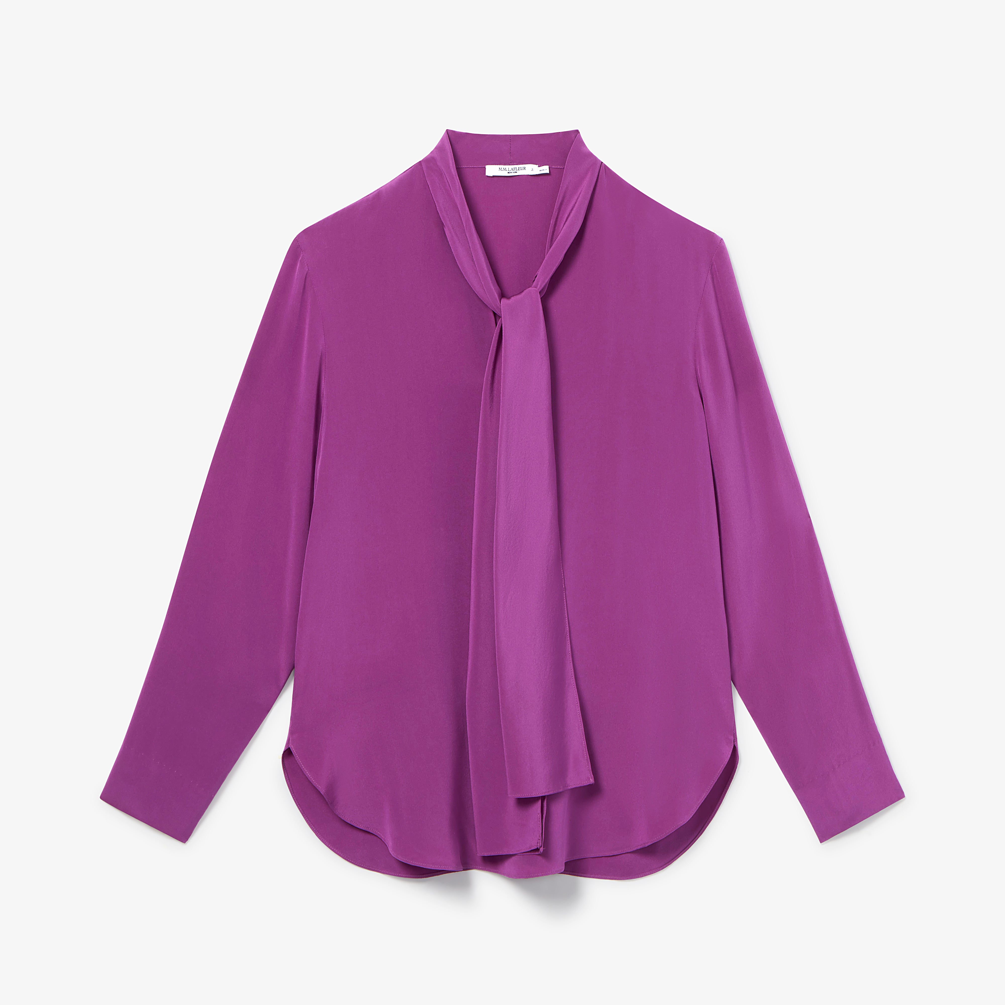 Darcy Top - Washable Silk :: Purple Jasper – M.M.LaFleur